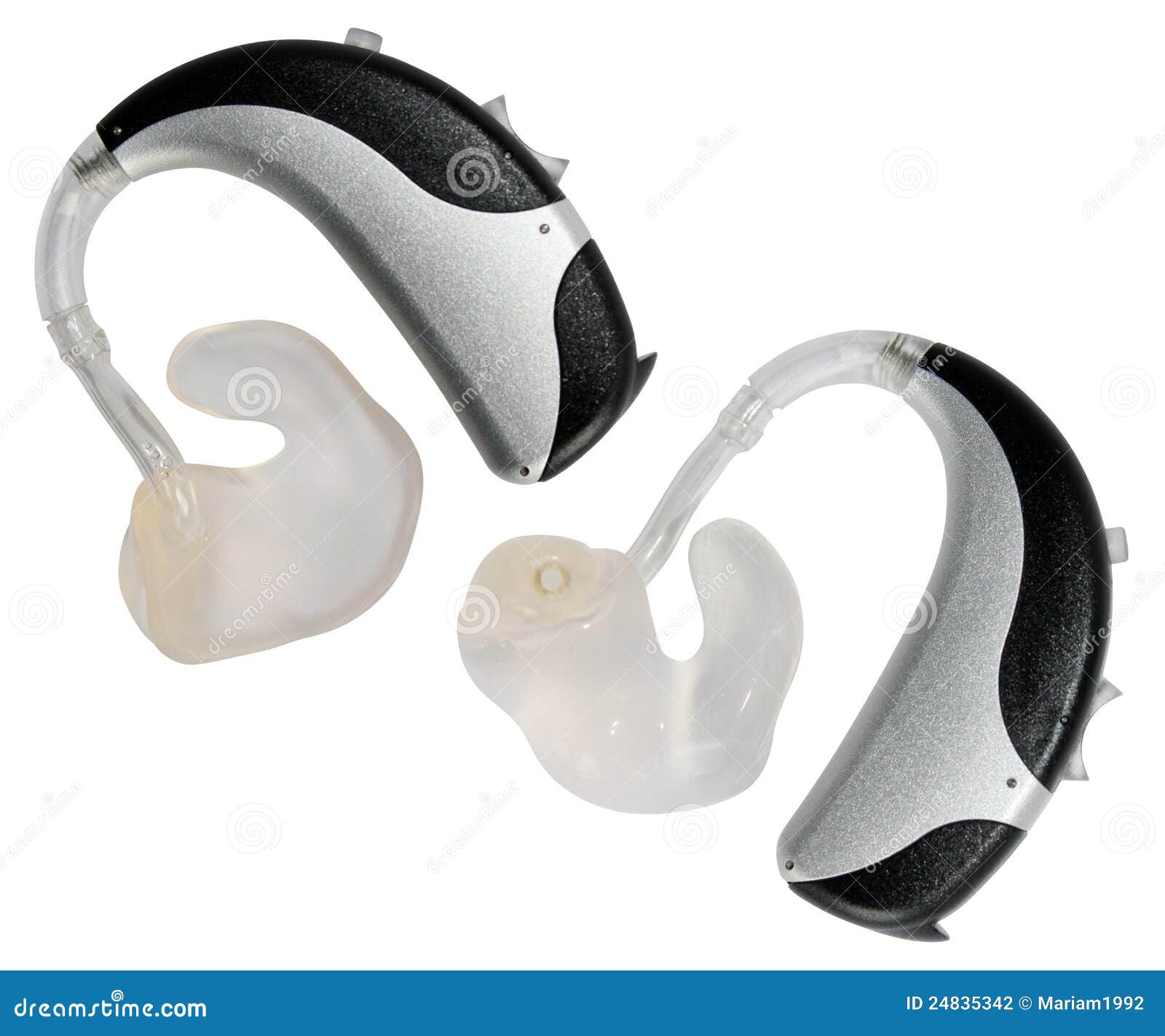 Hearing aid stock photo. Image of silver, isolated, restoration - 24835342