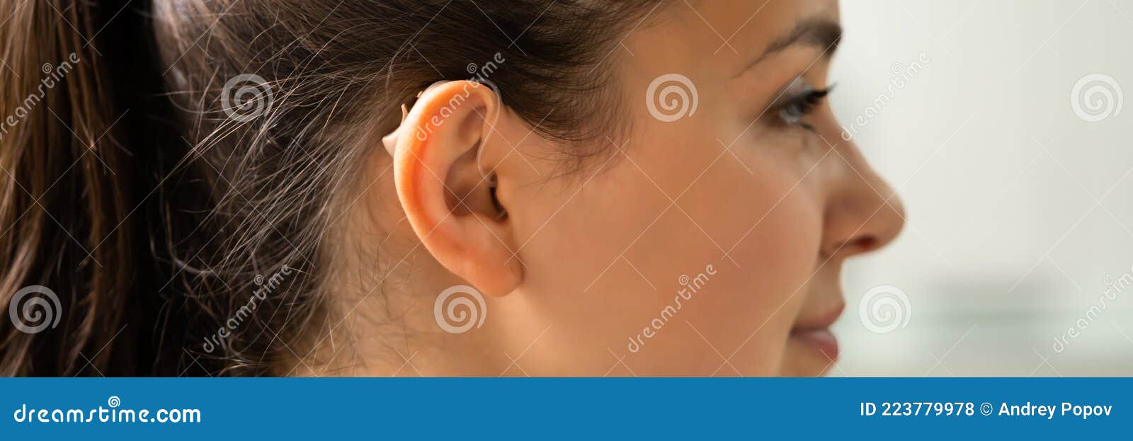 Hearing Aid Deaf Ear Audiology Stock Photo - Image of lady, girl: 223779978