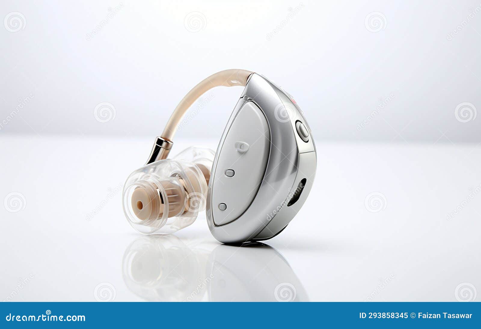 Hearing Aid Machine Displayed on White -Generative Ai Stock ...