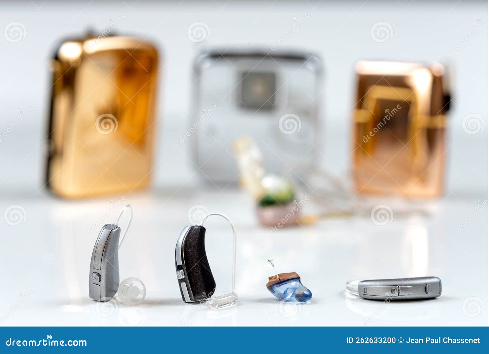 Hearing Aids - Evolution of Equipment Stock Photo - Image of technology ...