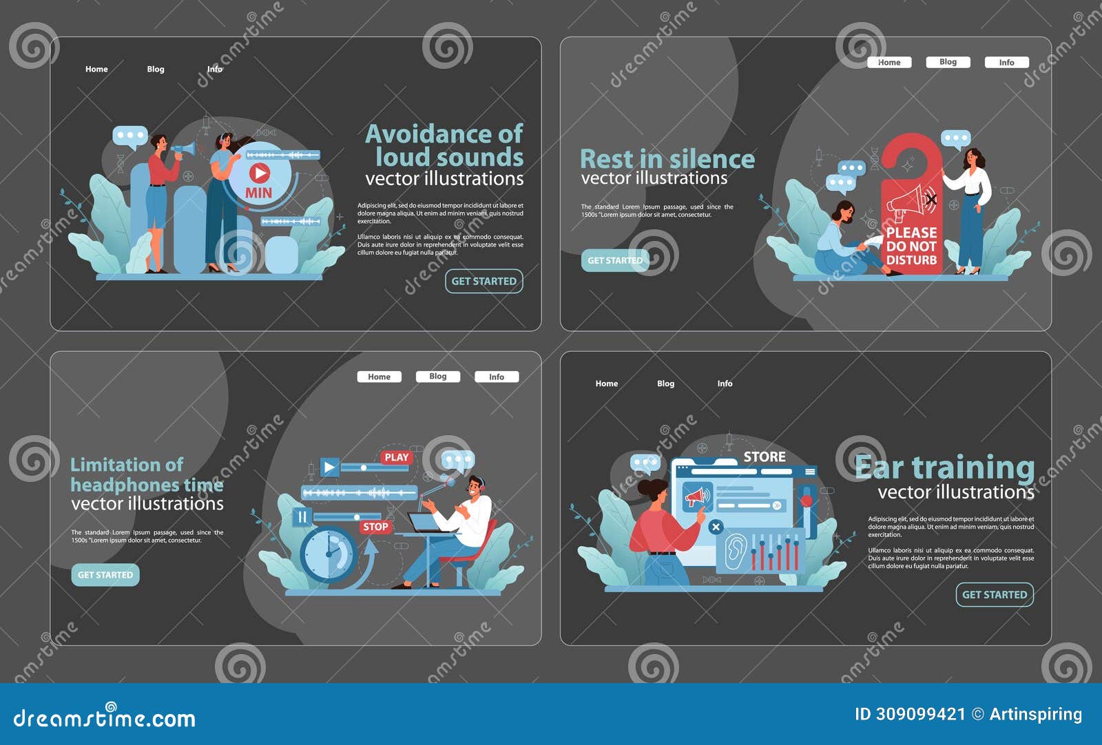 Hearing Care Overview. A Comprehensive Vector Illustration Of An ...