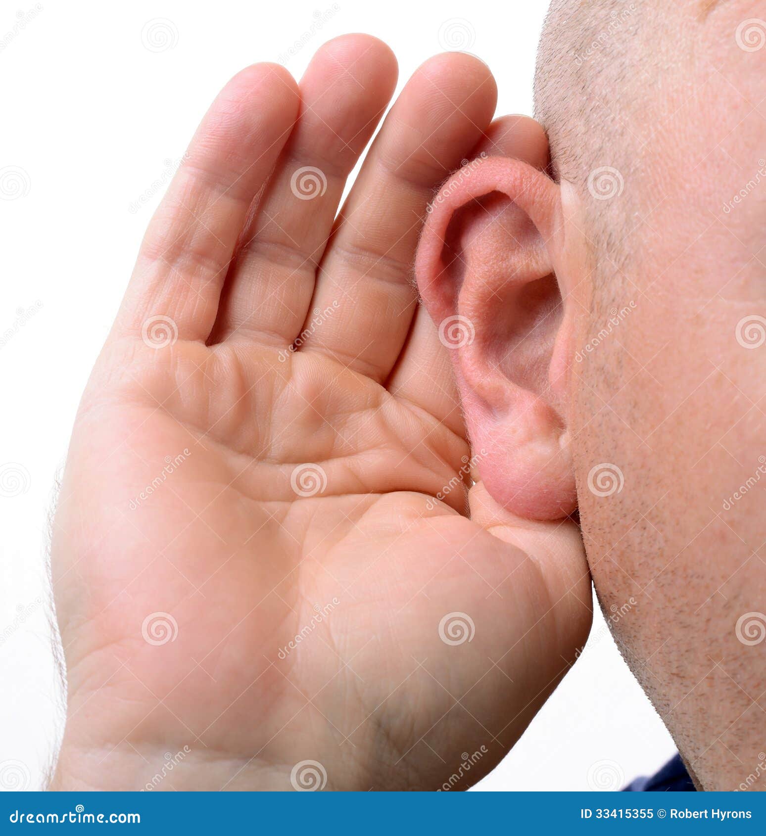 Hearing stock image. Image of side, white, perception - 33415355