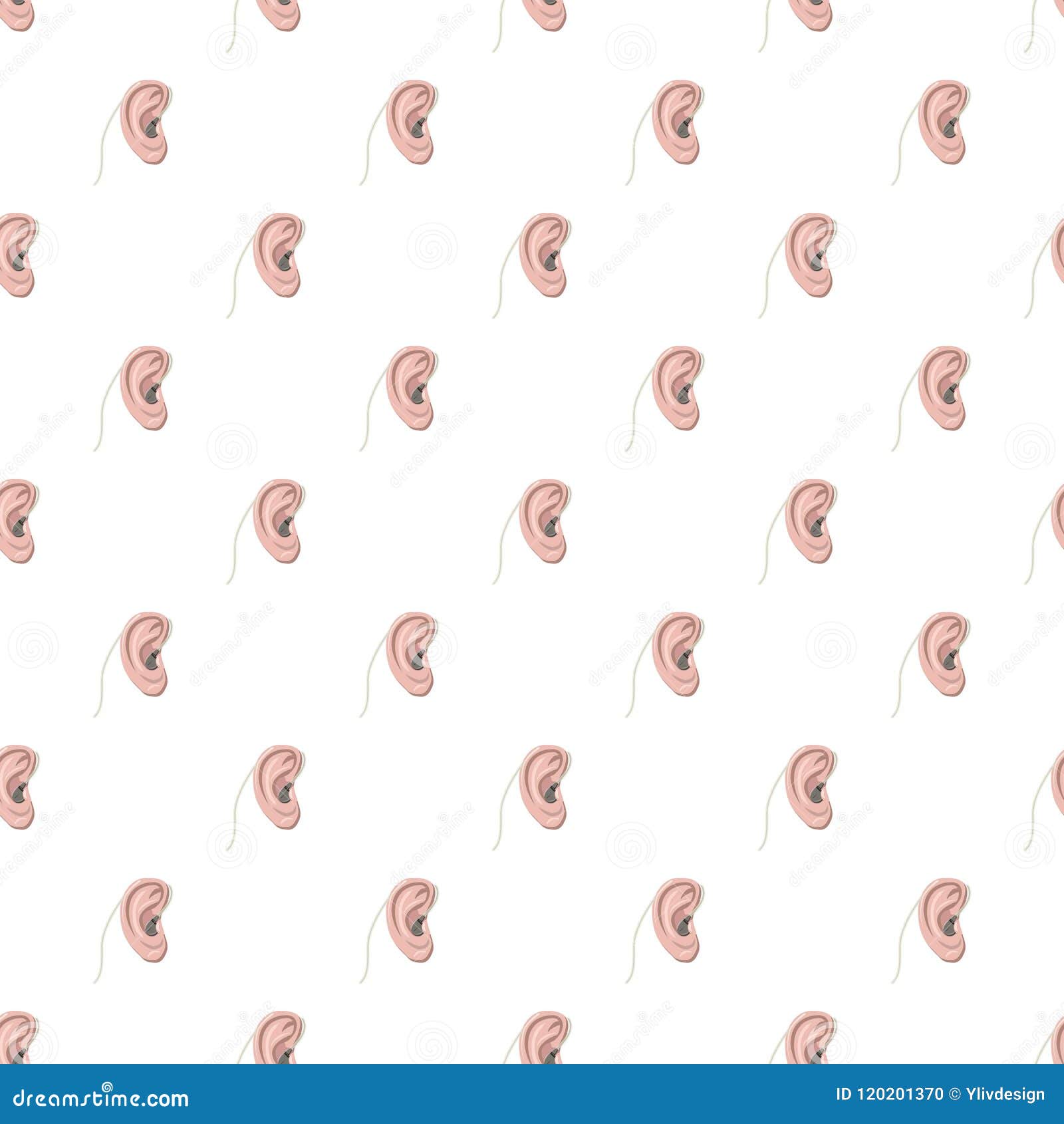 Hearing ear pattern stock vector. Illustration of modern - 120201370