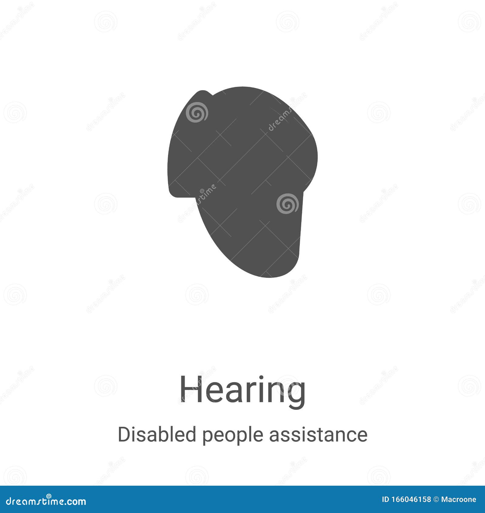 Hearing Icon Vector from Disabled People Assistance Collection. Thin ...