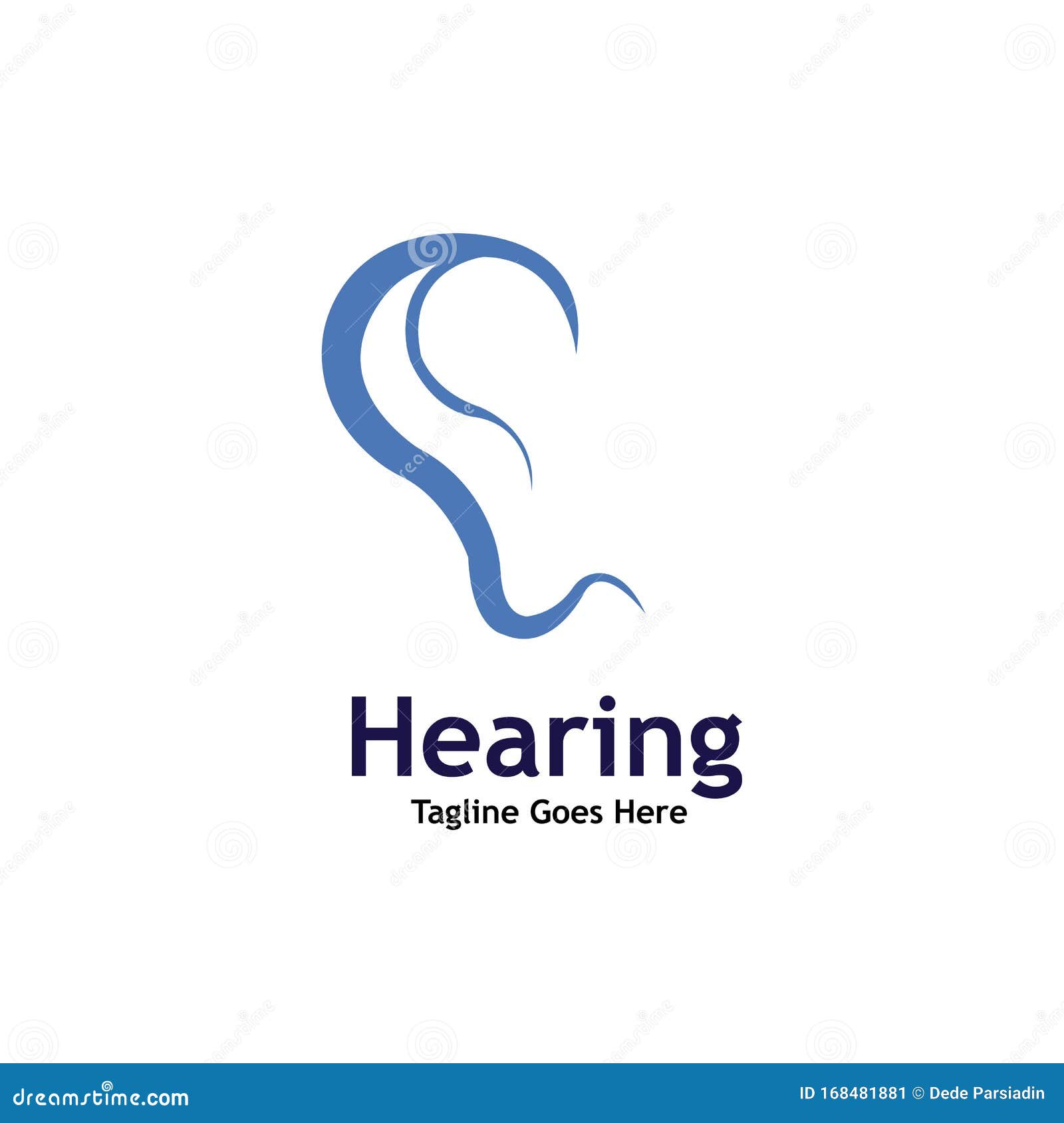 Hearing Logo Template stock vector. Illustration of head - 168481881