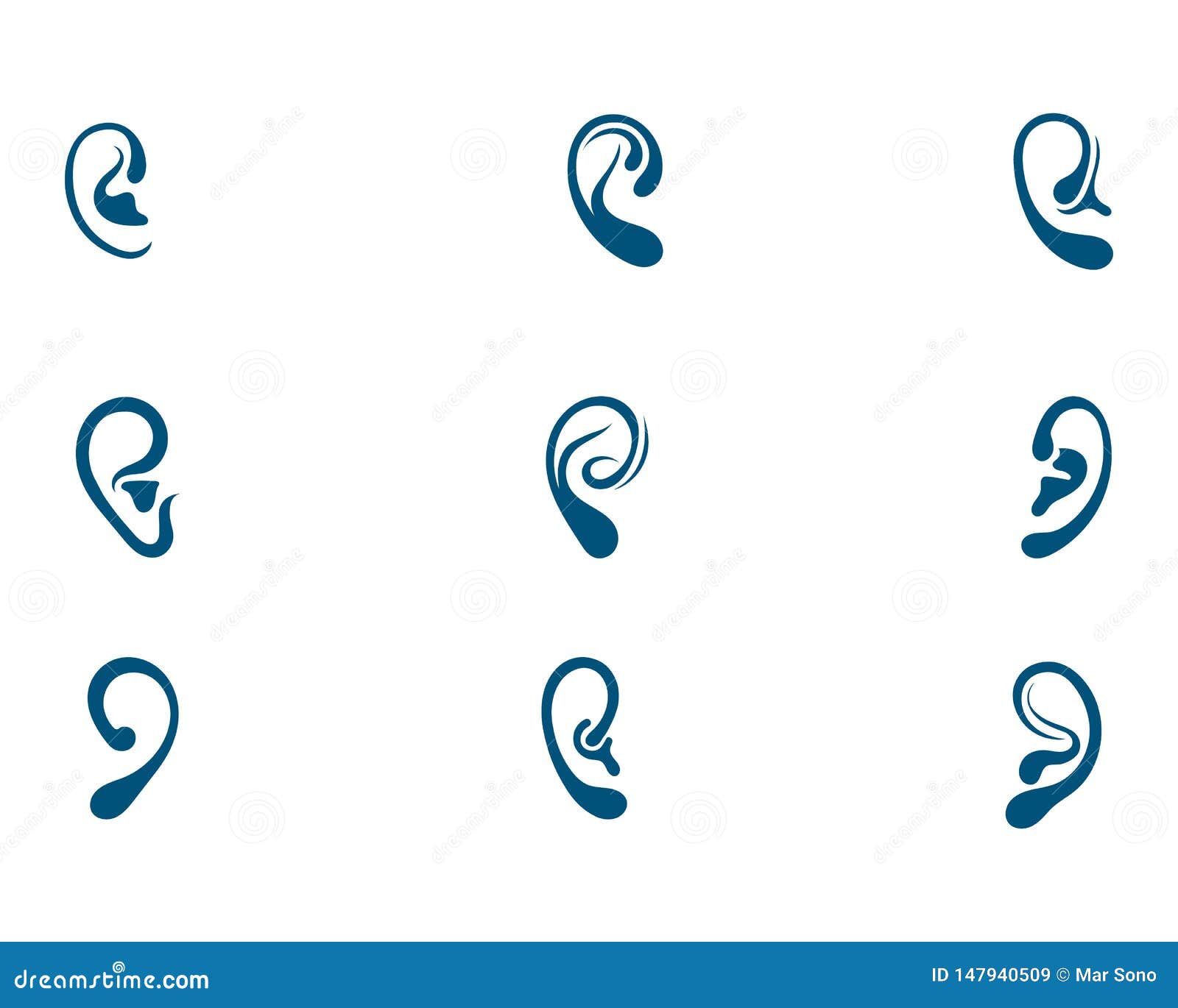 Hearing Logo Template Vector Icon Stock Vector - Illustration of ...