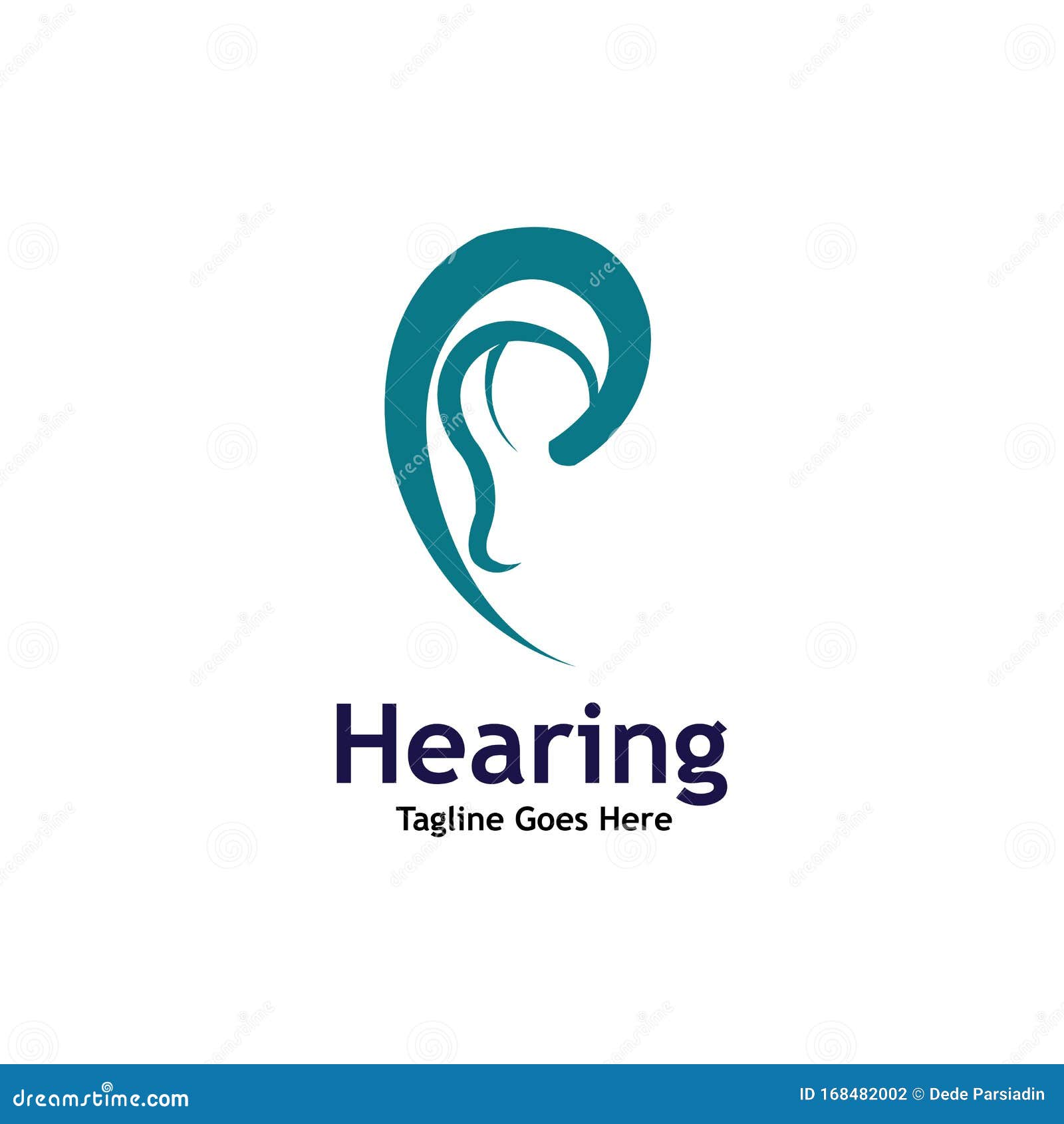 Hearing Logo Template stock vector. Illustration of deaf - 168482002