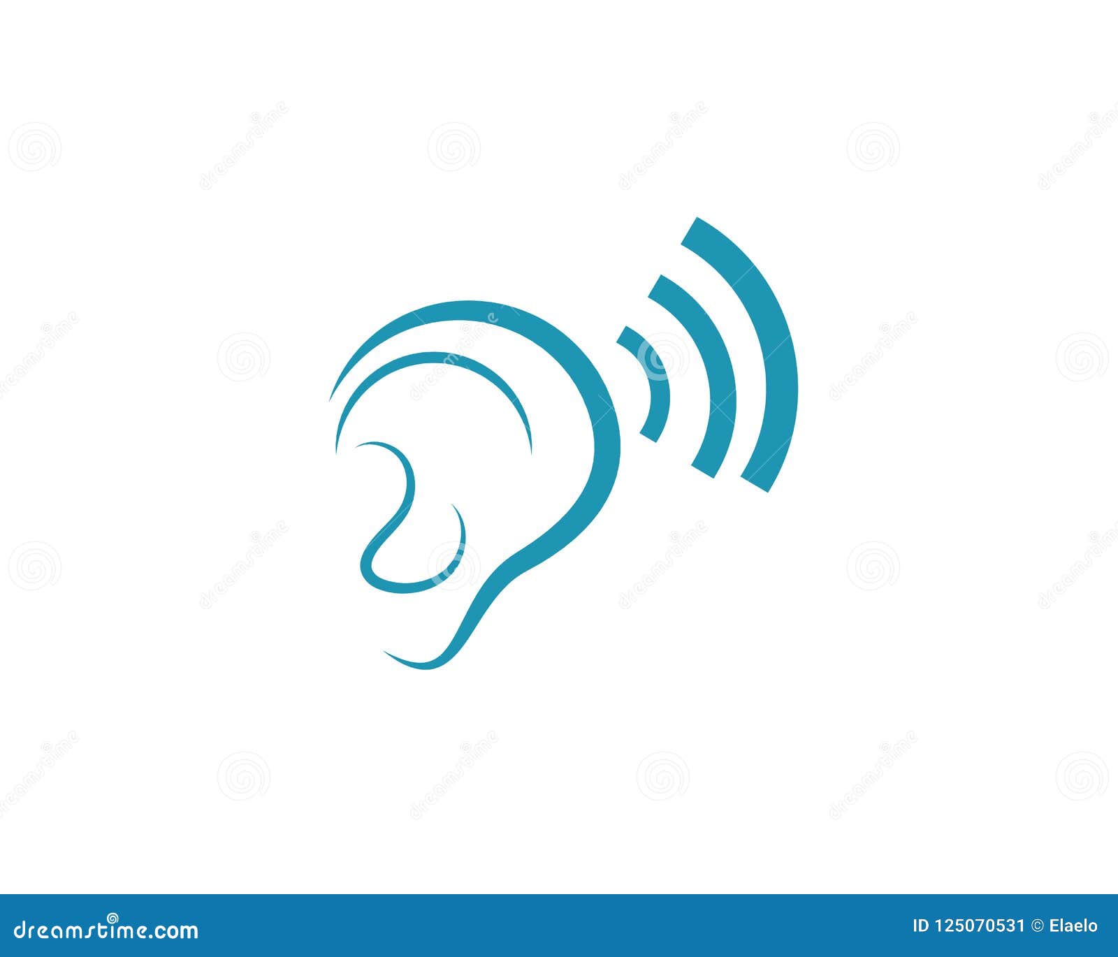 Hearing Logo Template stock vector. Illustration of volume - 125070531