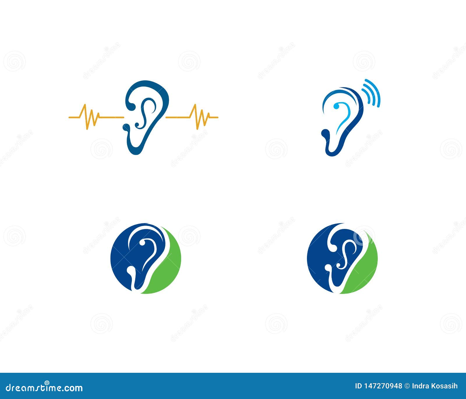 Hearing Logo Template Vector Icon Illustration Stock Vector ...