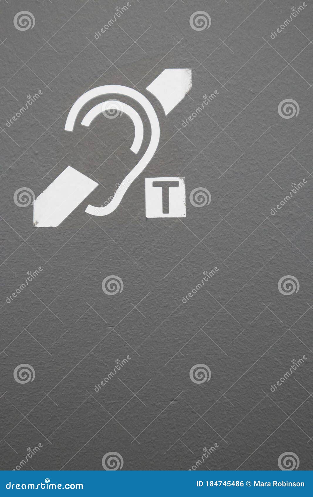 Hearing Loop Telecoil Symbol for Deaf Disabled Access Stock Photo ...