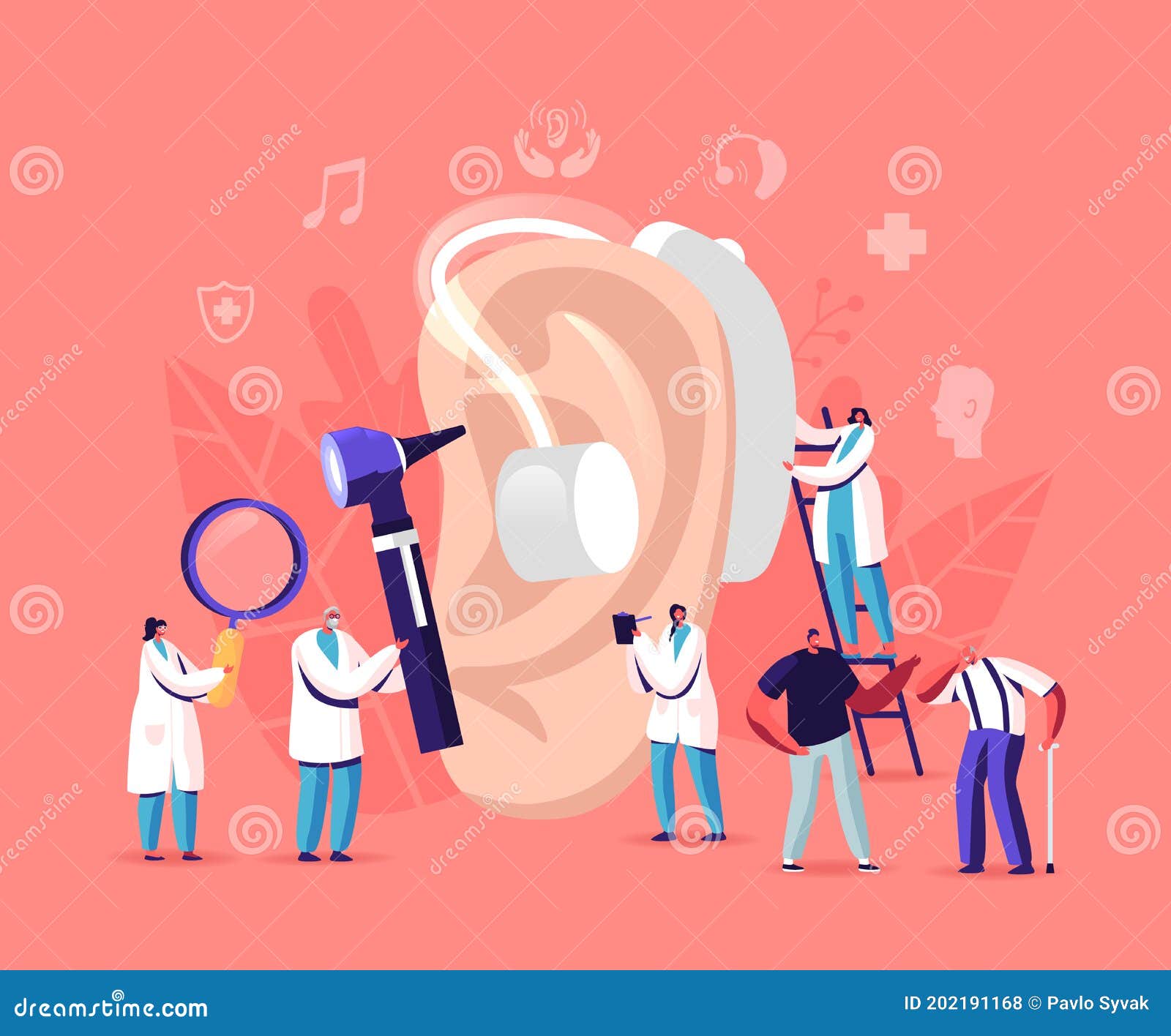 Hearing Loss, Deafness. Deaf People with Hear Problem Visit Doctor for ...