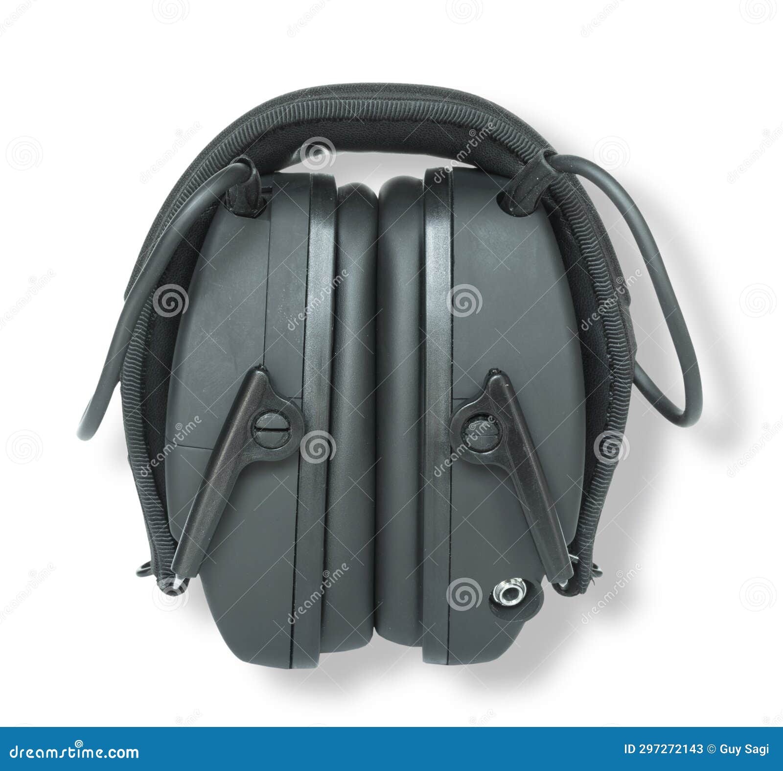 Hearing Protection Compacted for Storage Stock Image - Image of hearing ...