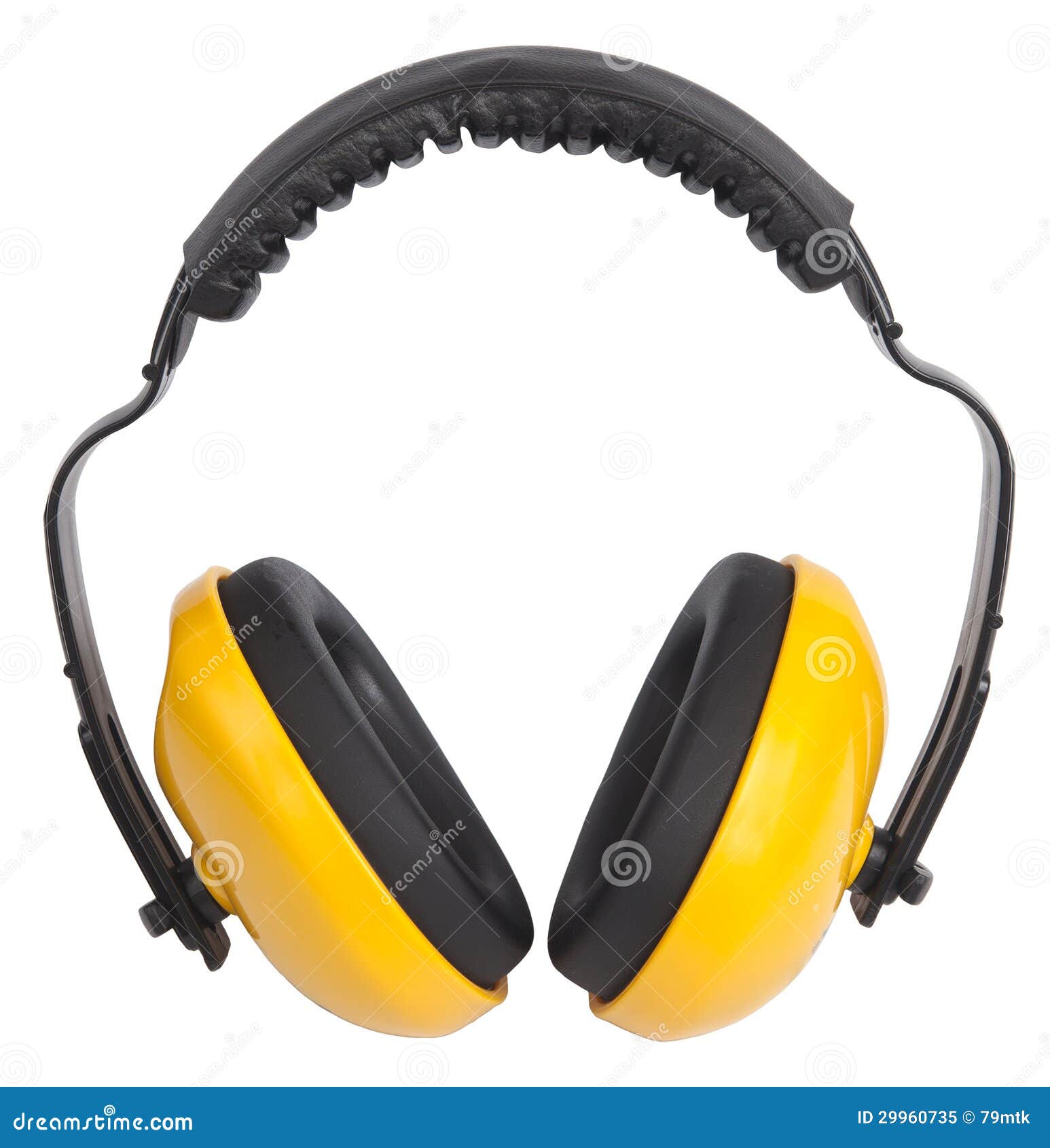 Yellow Ear Muffs stock image. Image of silence, head - 29960735