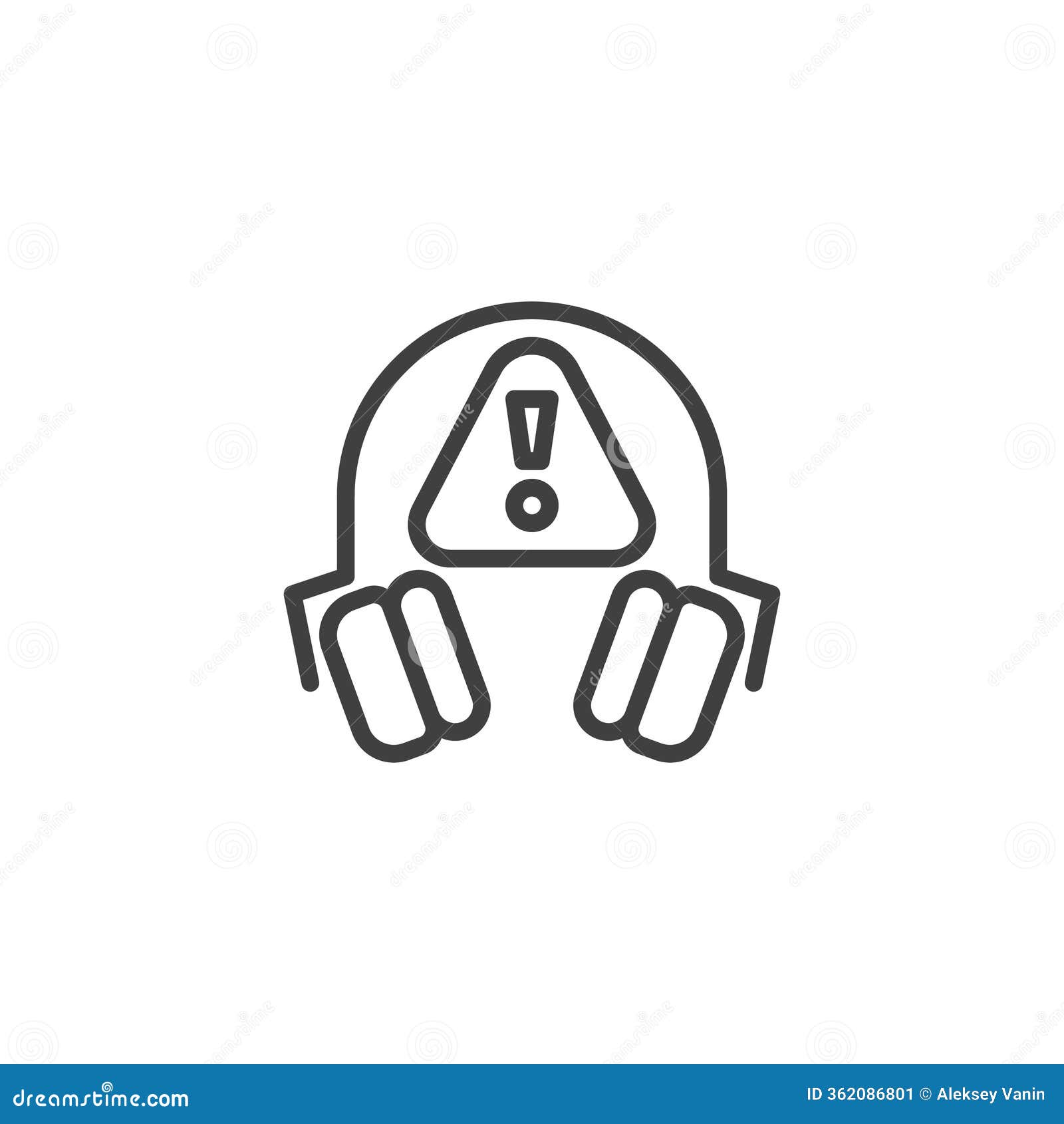 Hearing Protection Ear Plug Icon Symbol. Ear Safety Sign, Protective ...