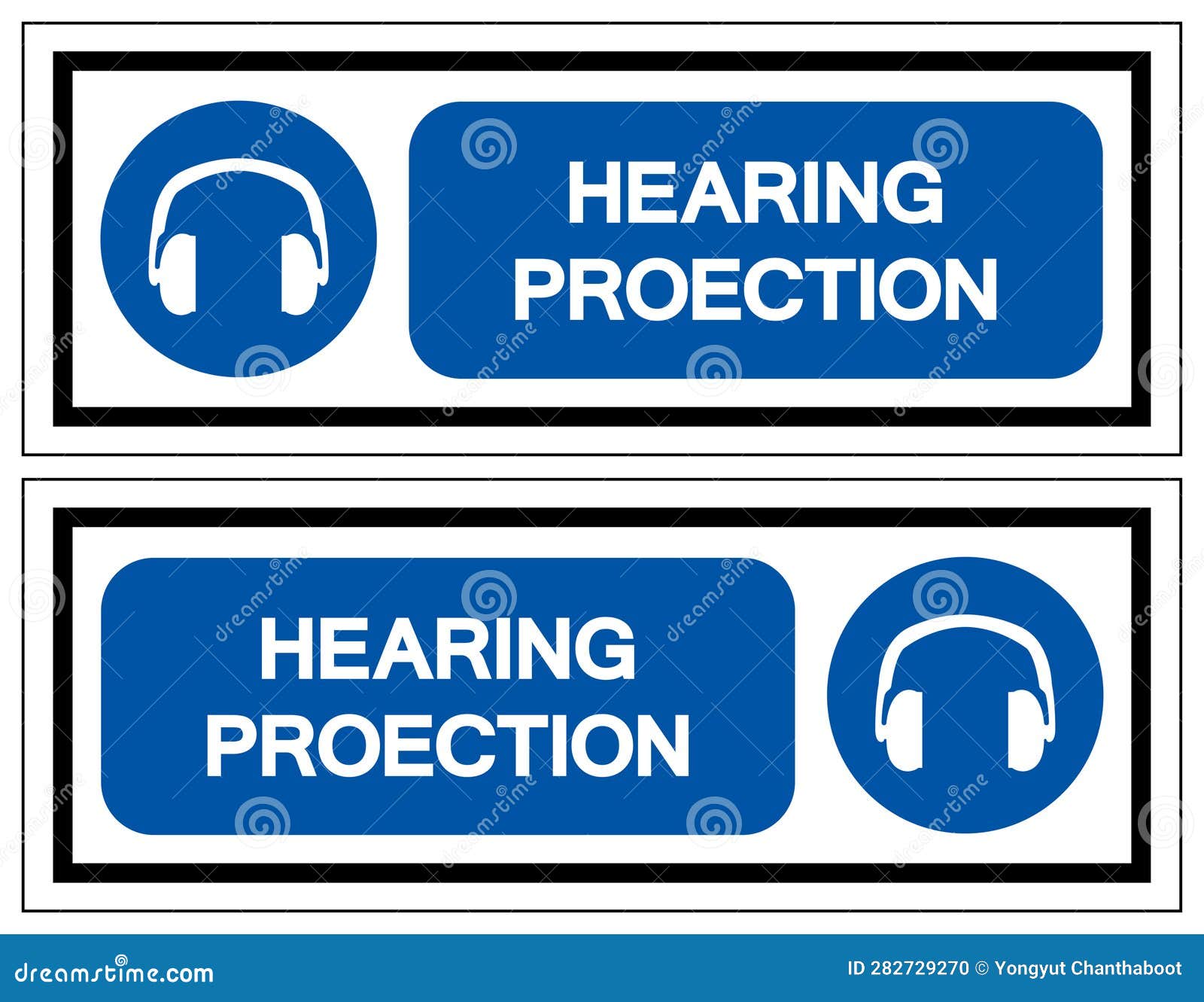 Hearing Protection Symbol Sign, Vector Illustration, Isolate on White ...