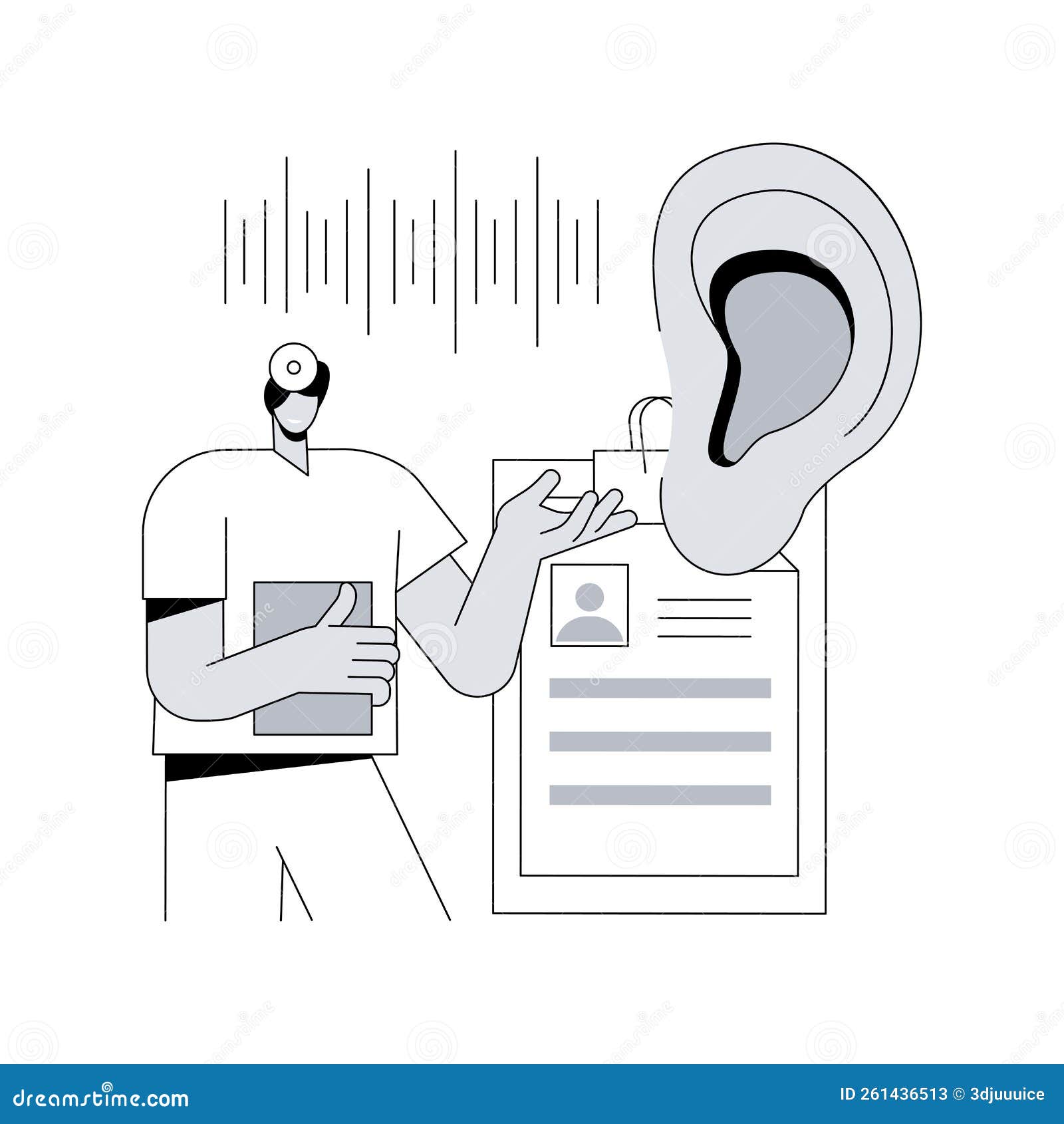 Hearing Screening Concept Icon Cartoon Vector | CartoonDealer.com ...