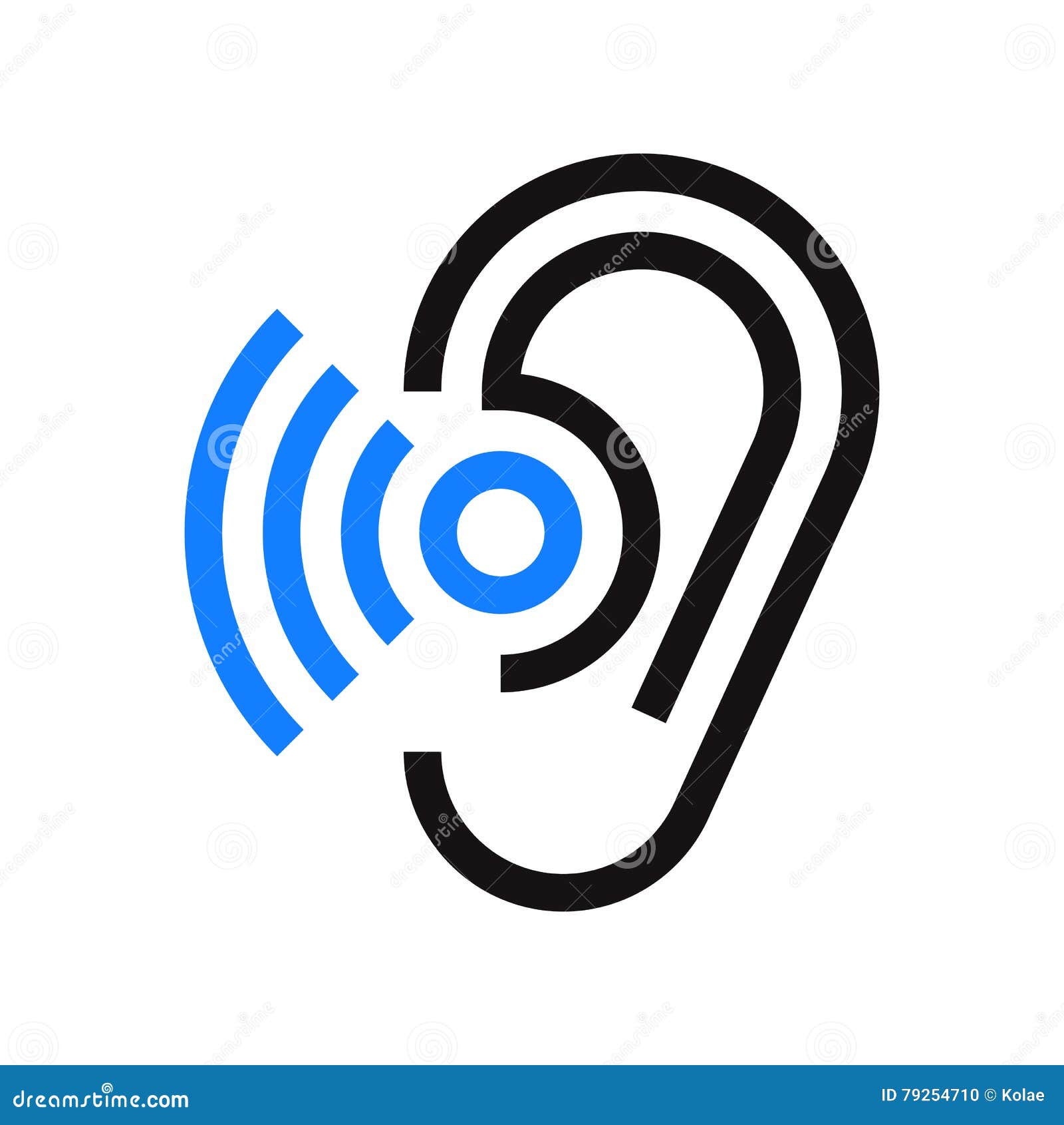 Hearing Symbol Vector Illustration | CartoonDealer.com #79254710