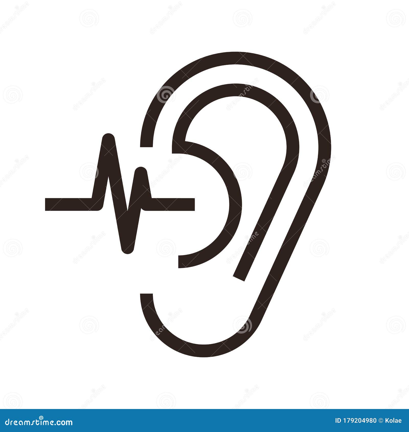 Hearing Test Line Icon Concept. Hearing Test Flat Vector Symbol, Sign ...
