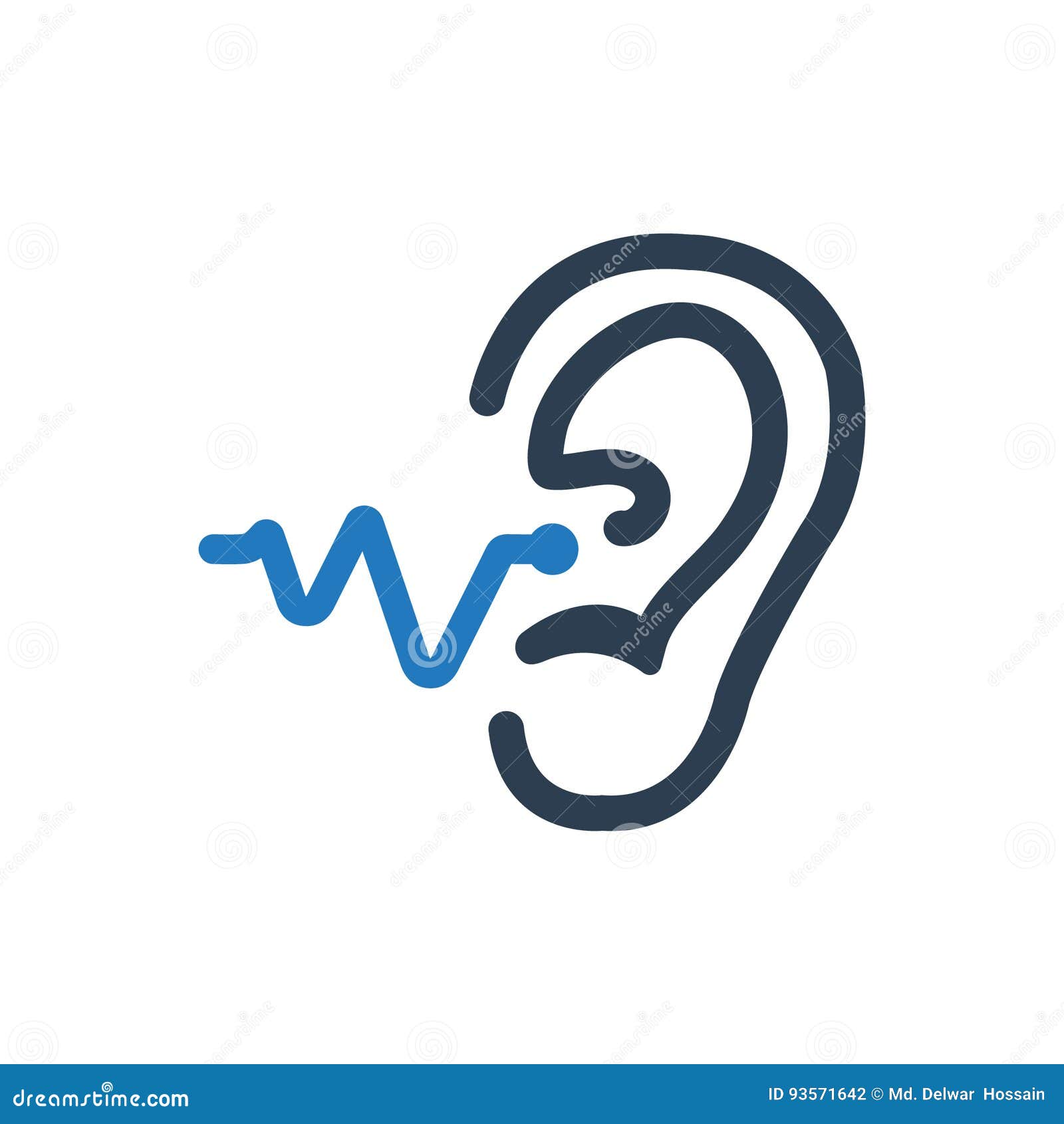 Hearing Test Icon stock vector. Illustration of listen - 93571642