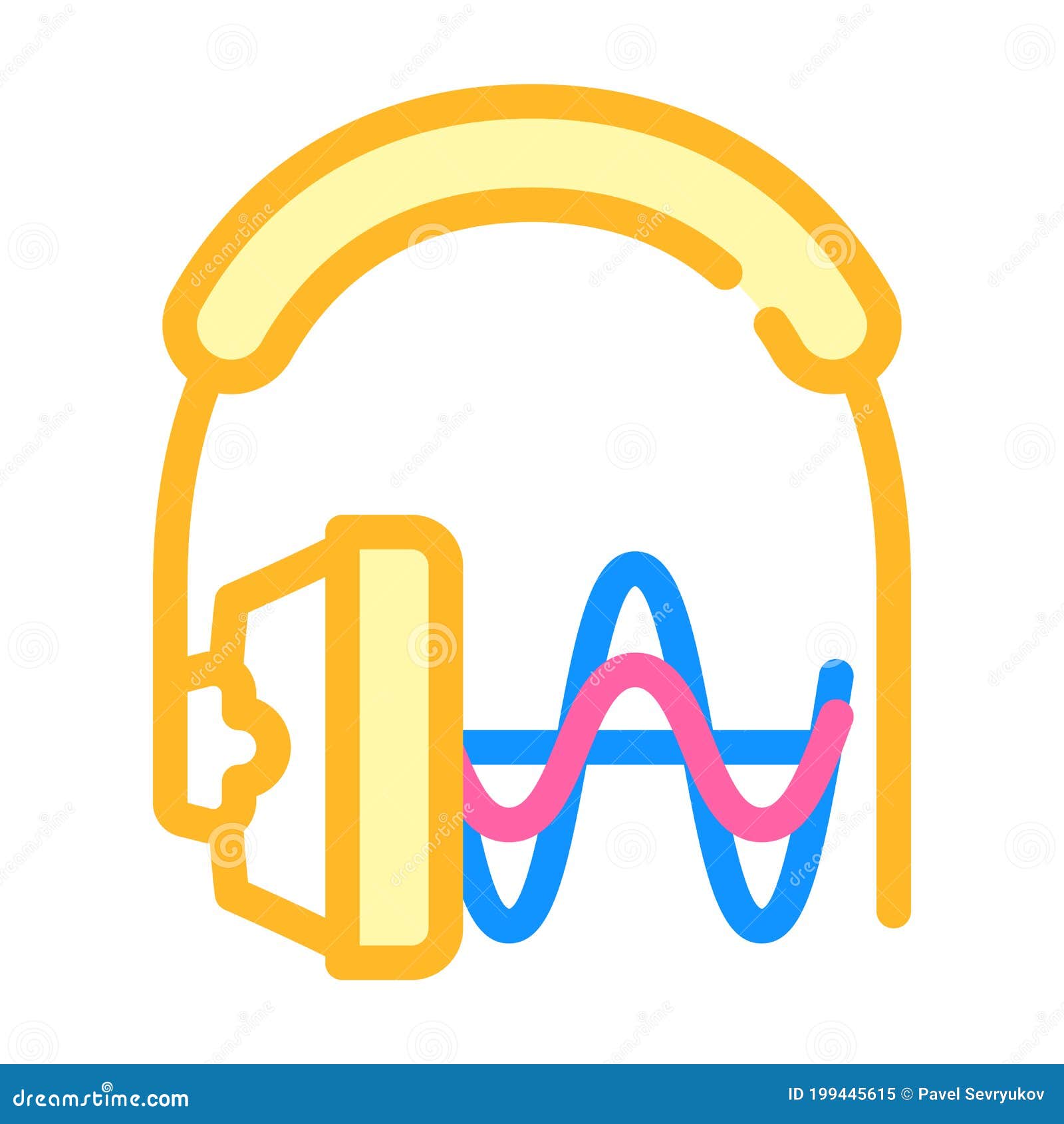 Hearing Testing Equipment Color Icon Vector Illustration Stock Vector ...