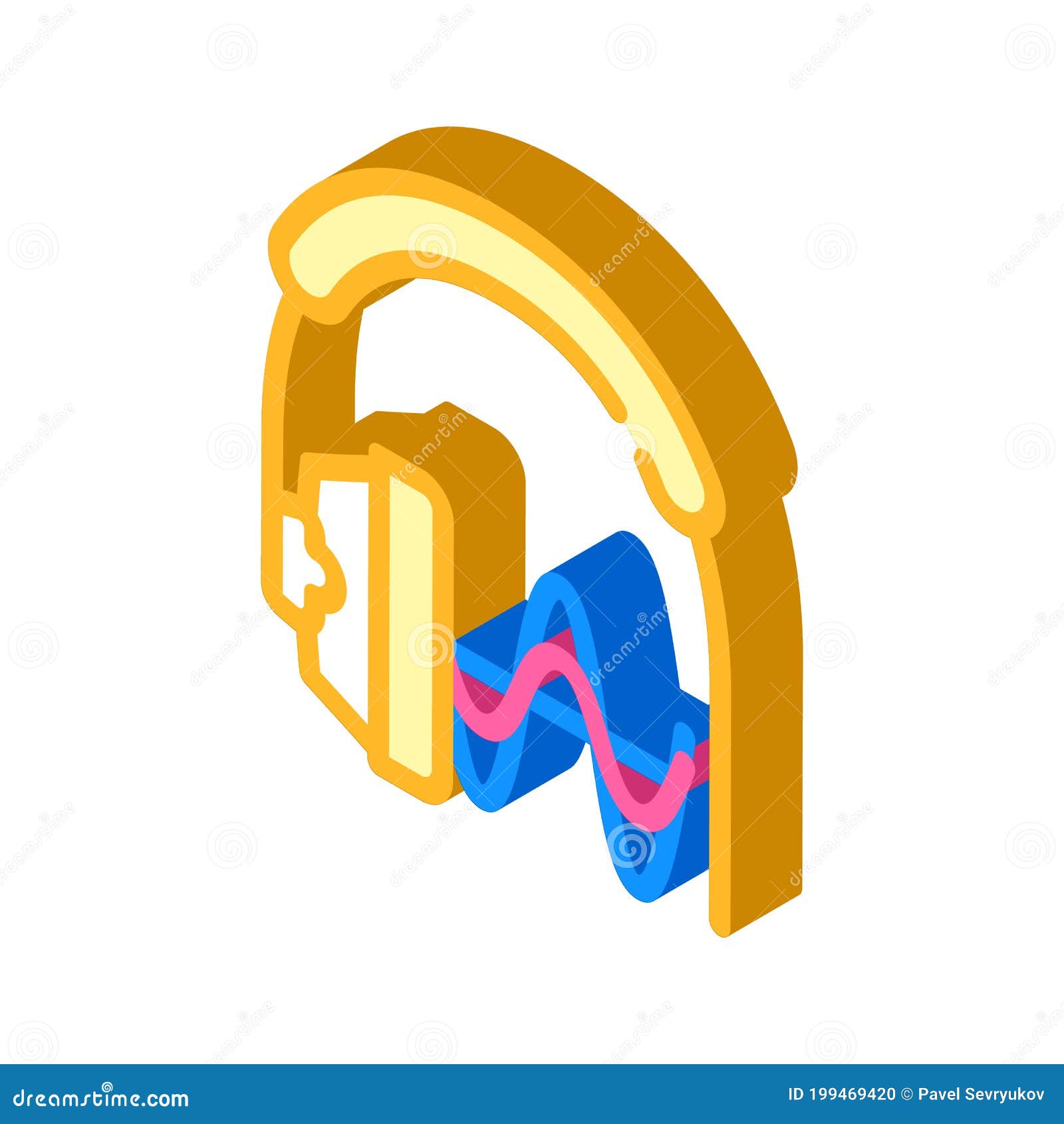 Hearing Testing Equipment Isometric Icon Vector Illustration Stock ...