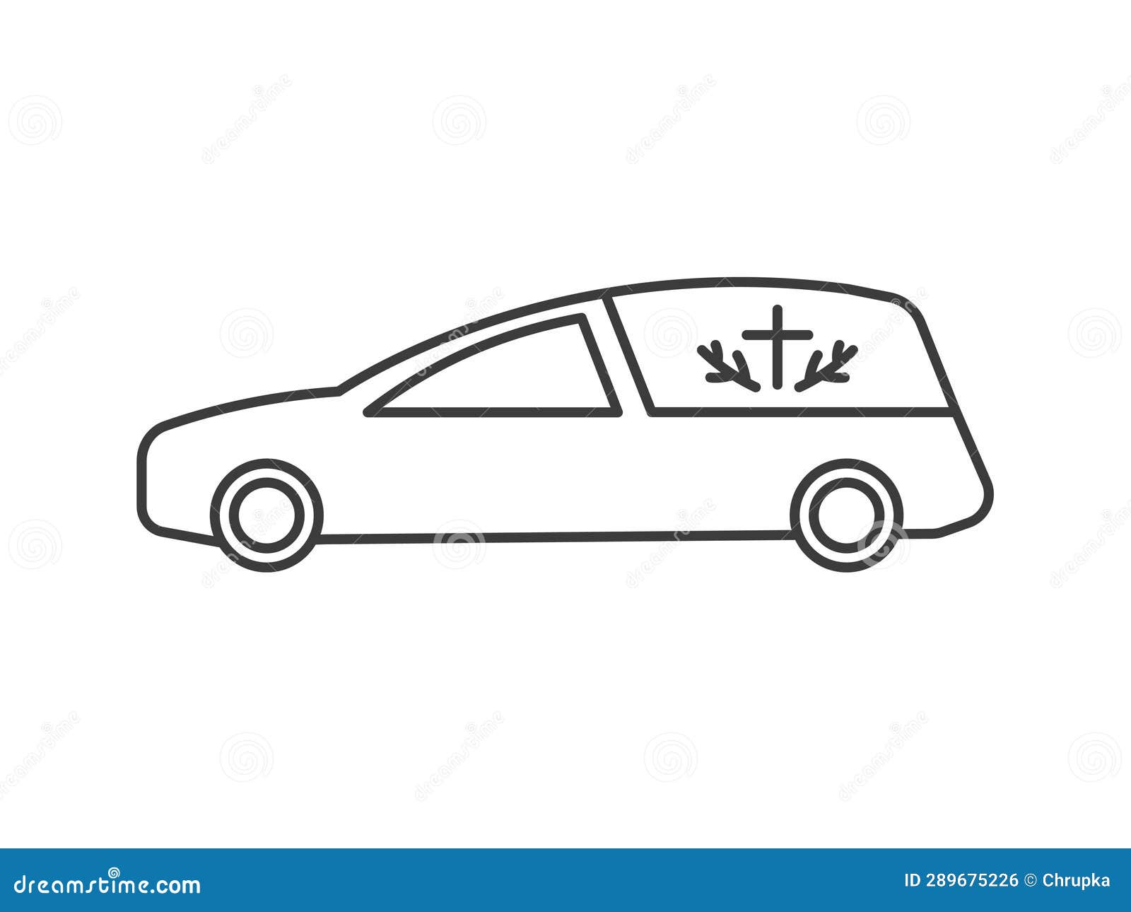 Hearse car icon stock vector. Illustration of design - 289675226