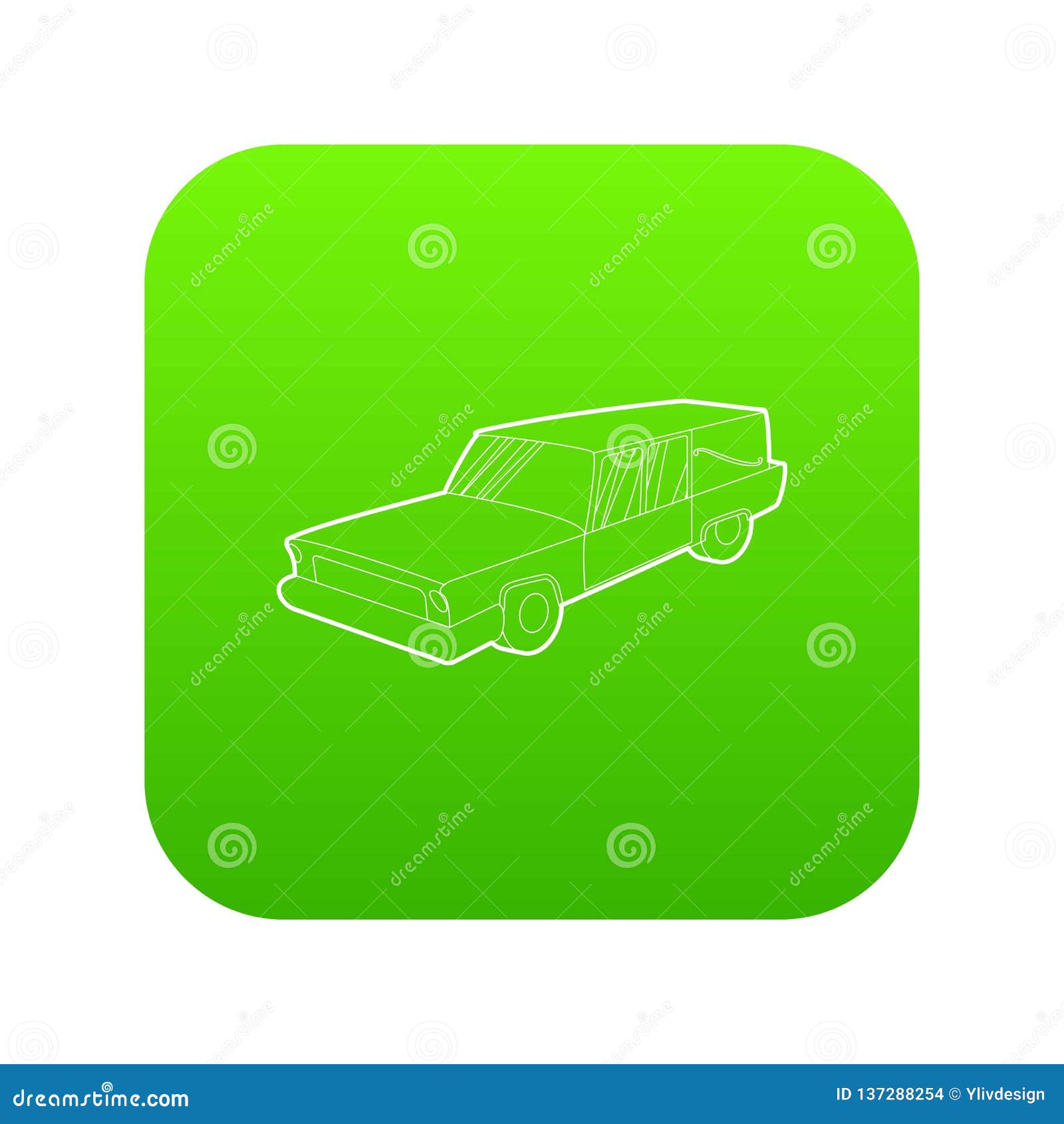 Hearse Icon In Black Style Isolated On White Background. Funeral ...