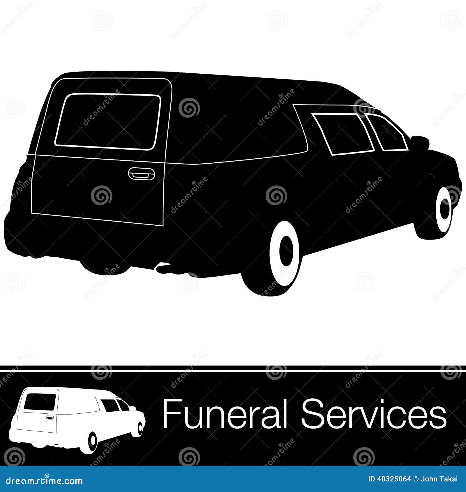 Hearse. Vector Illustration | CartoonDealer.com #196005850