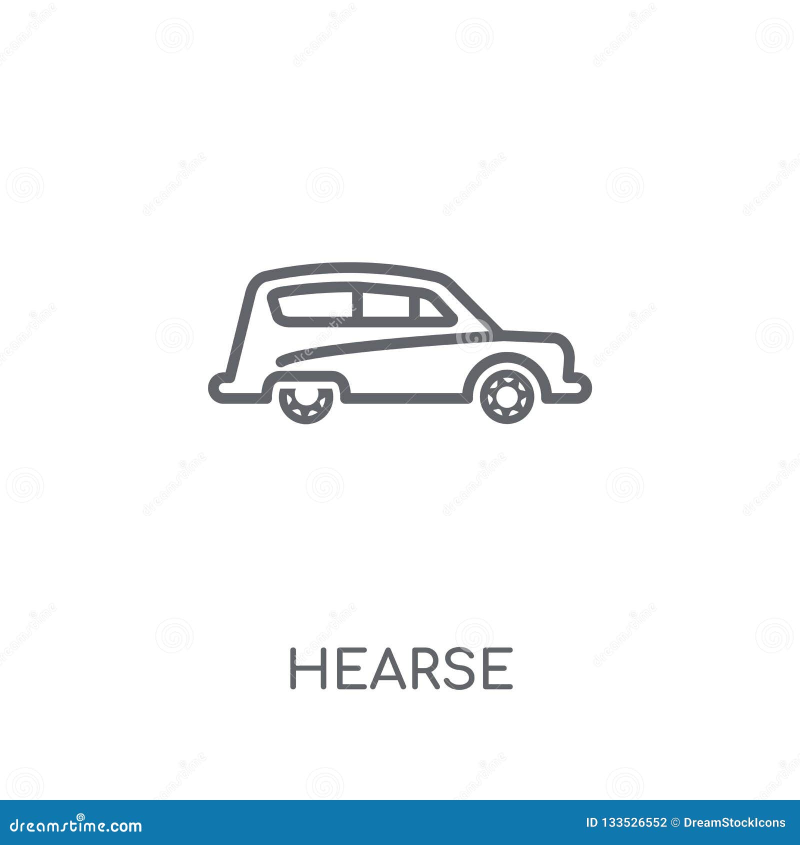 Hearse Linear Icon. Modern Outline Hearse Logo Concept on White Stock ...
