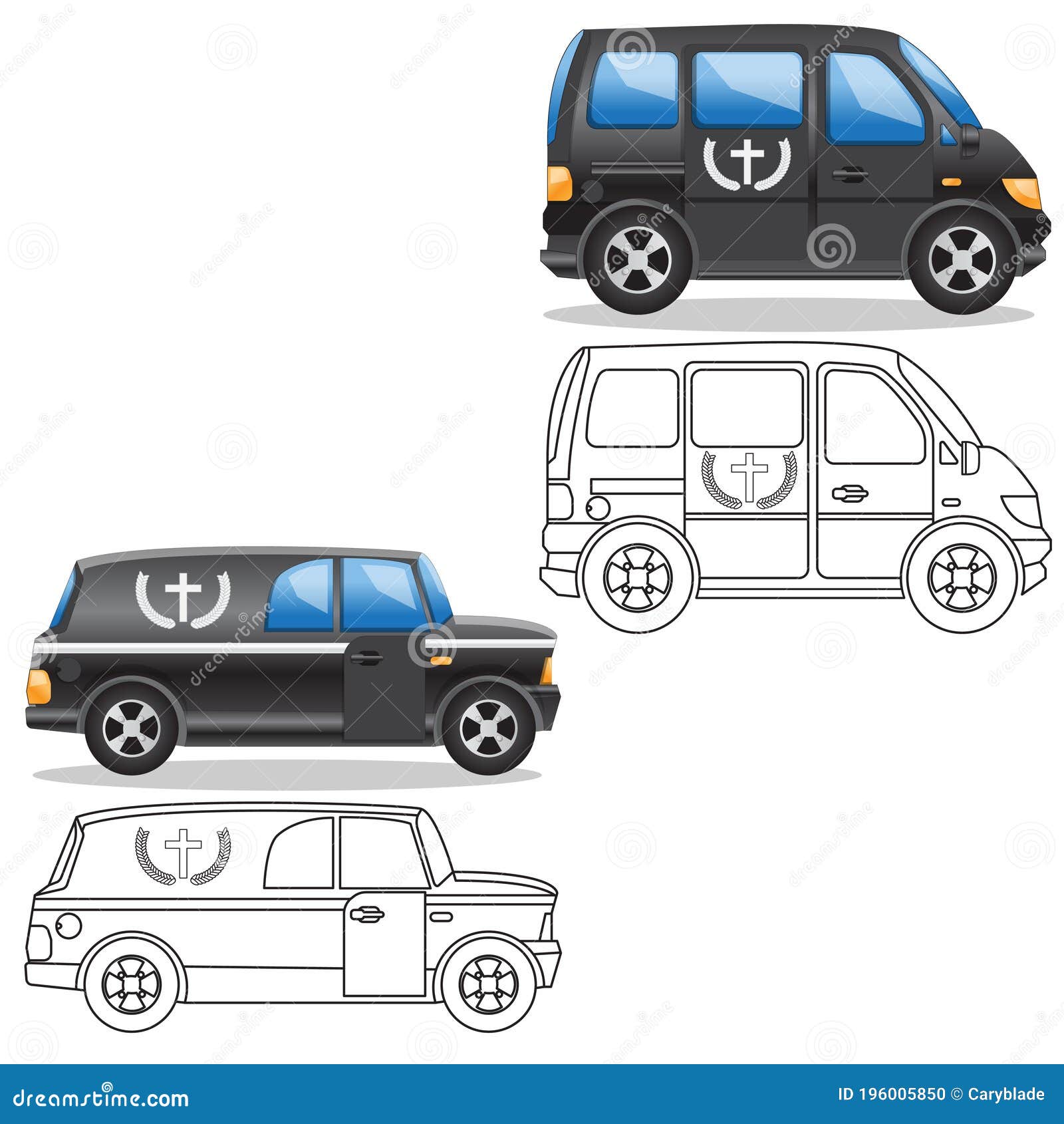 Hearse. Vector Illustration | CartoonDealer.com #196005850