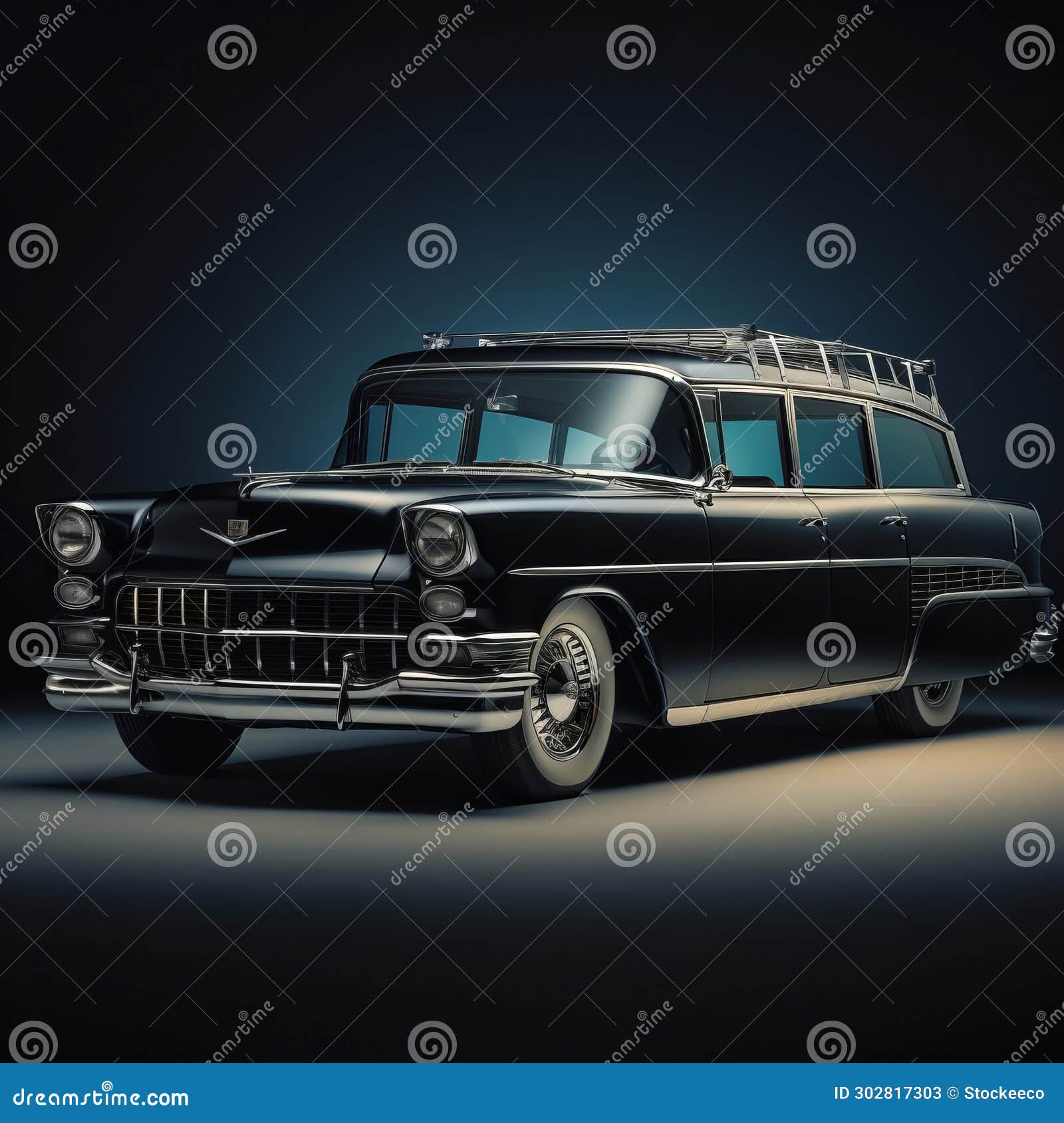 Vintage 1950s Station Wagon and Coupe: Realistic and Gothic-inspired ...