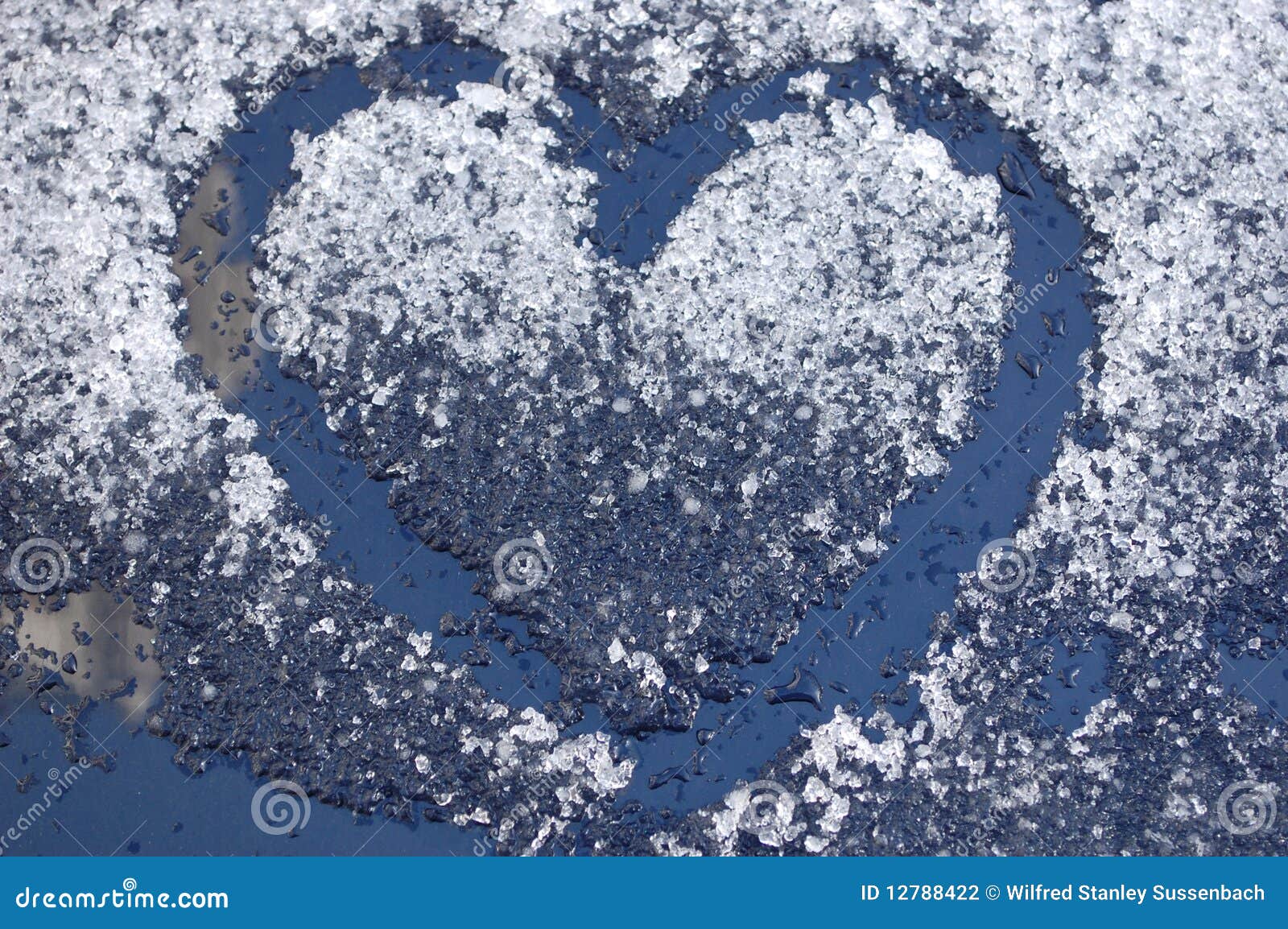 Heart stock photo. Image of heart, snow, blue, cold, season - 12788422