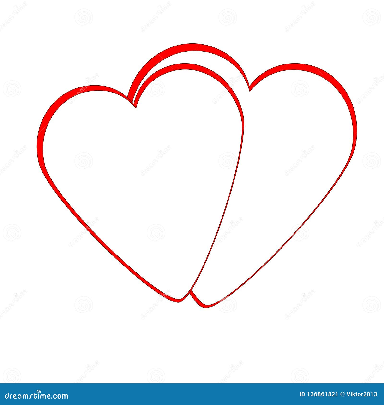 Heart Vector creative stock illustration. Illustration of color - 136861821