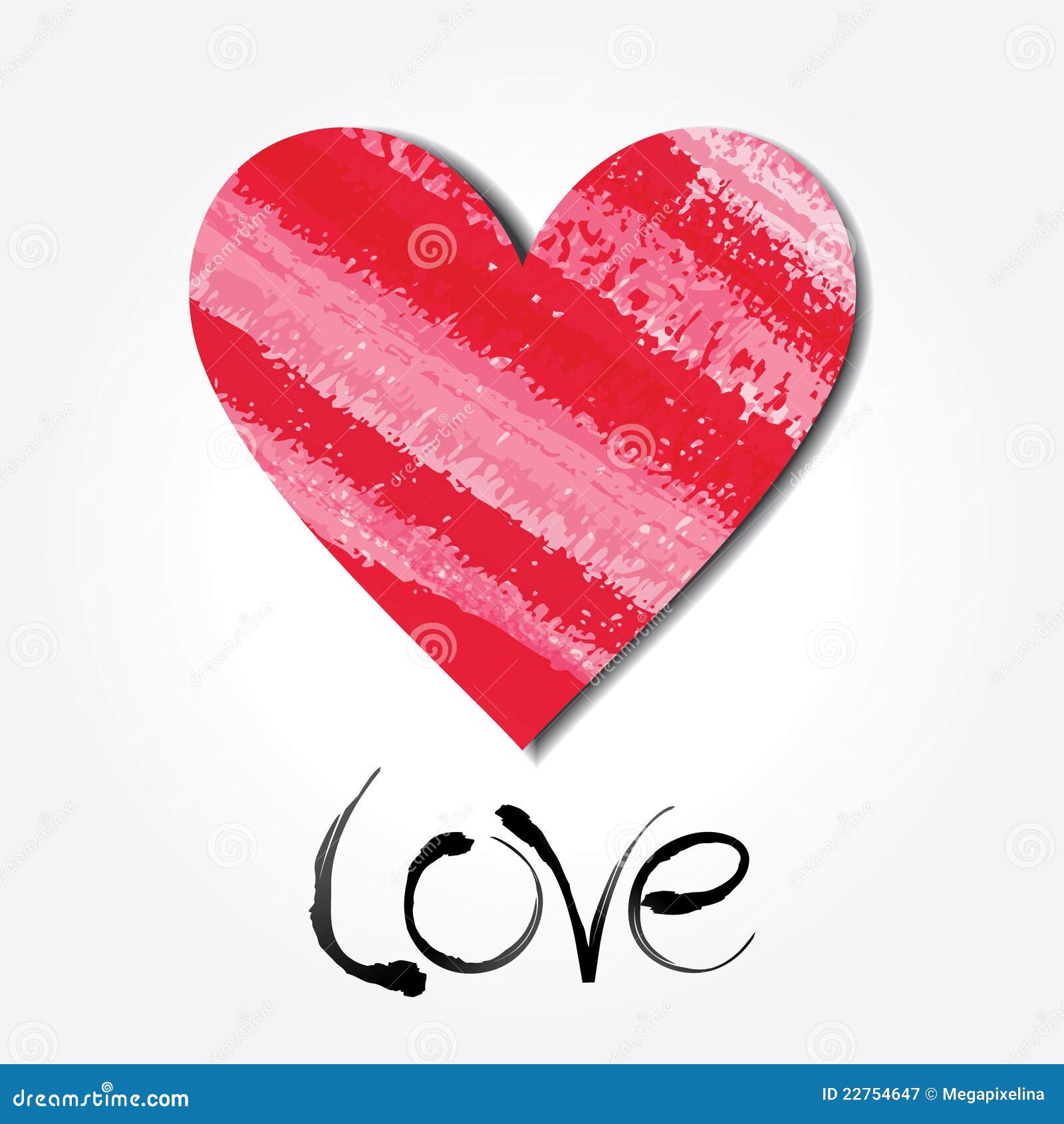Heart stock vector. Illustration of sticky, striped, label - 22754647