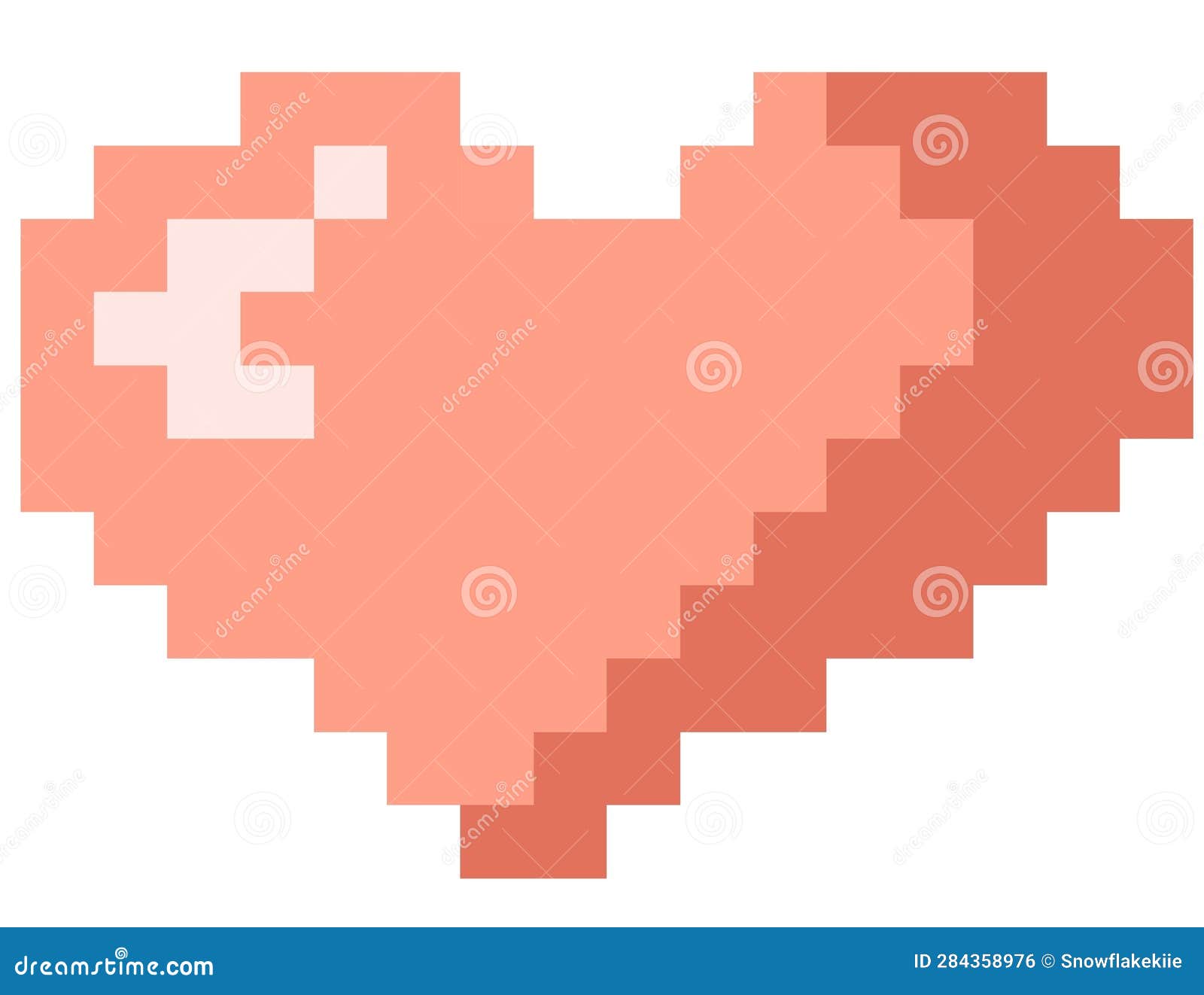 Cute and Simple Pink Heart Shape in Pixel Art Stock Photo ...