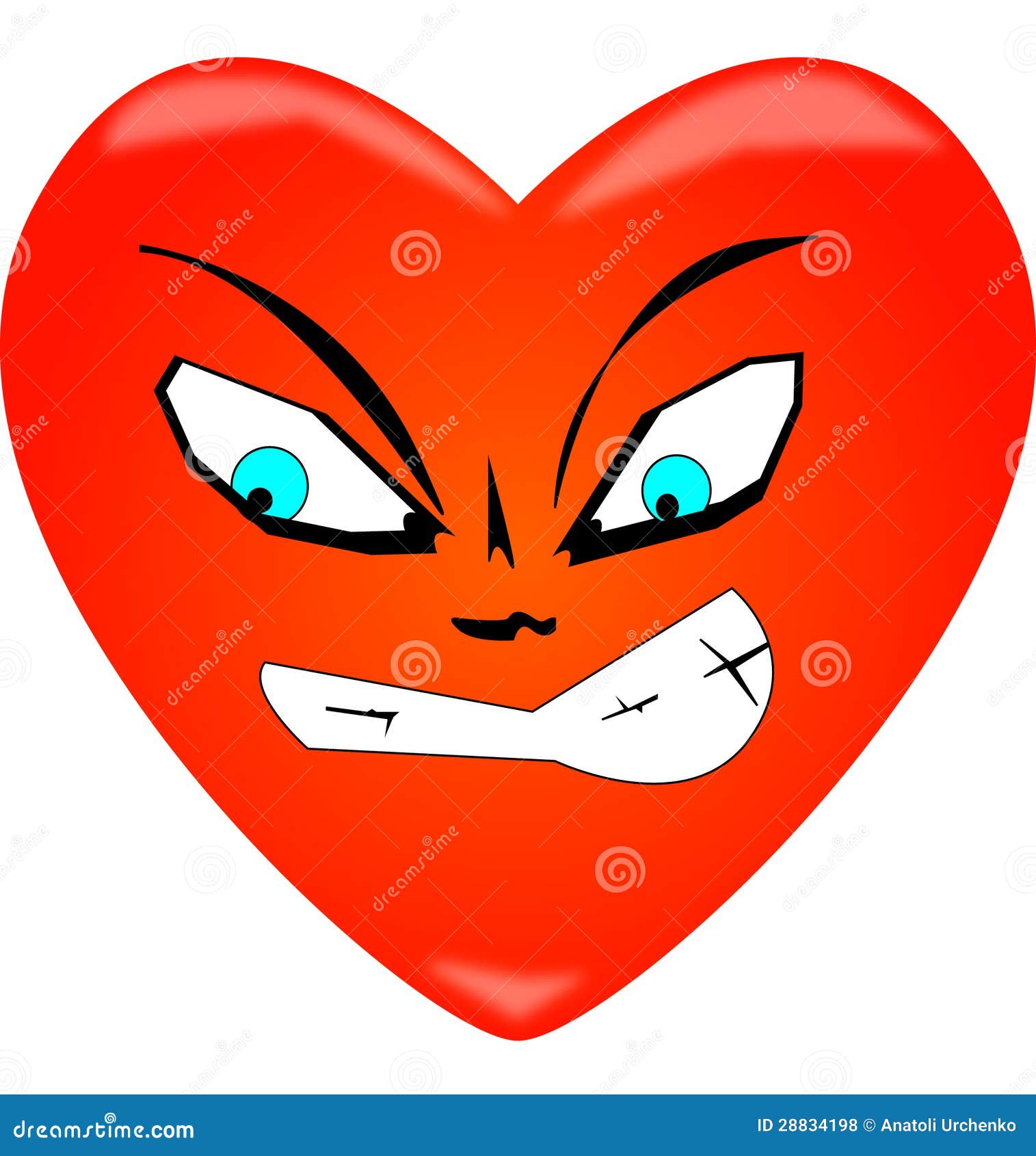 Love Evil Red Heart Death Threat Kill Ax Black Wings Character Cartoon ...