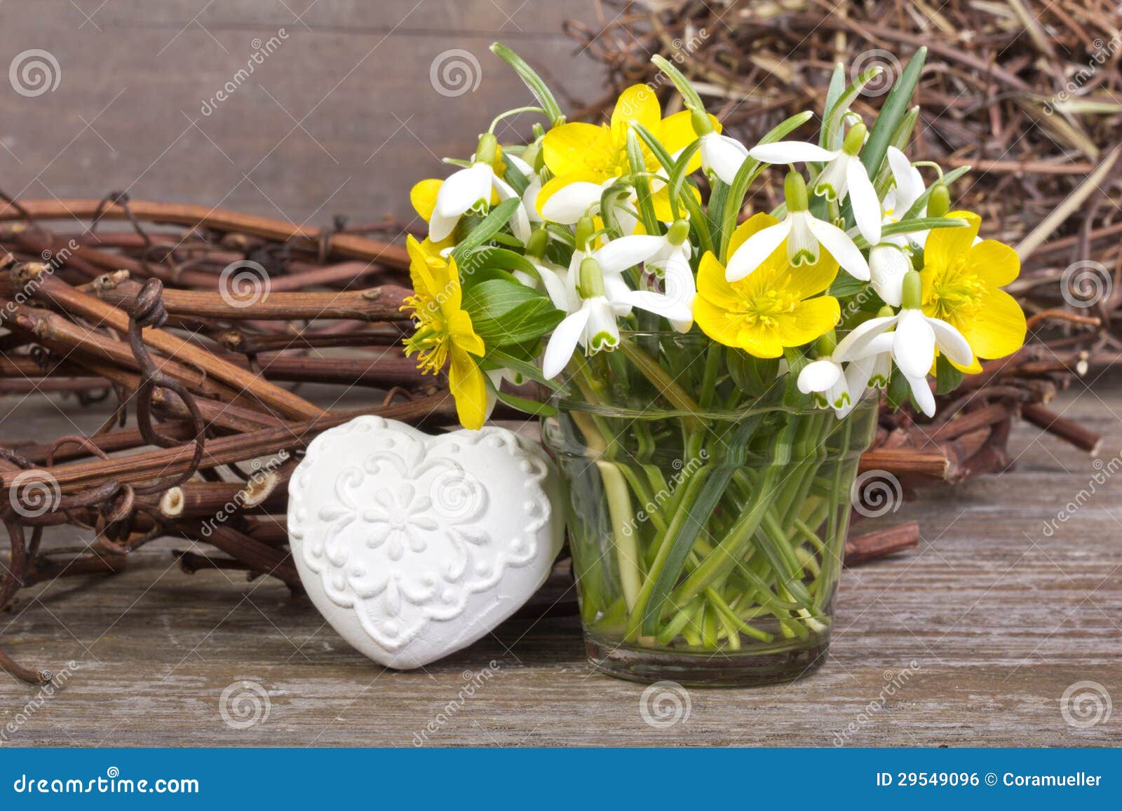 Heart stock photo. Image of bouquet, snowdrops, snowdrop - 29549096