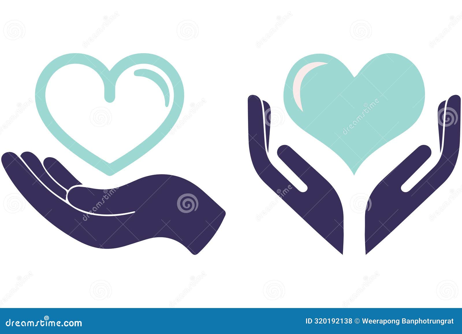 Heart Icon, Love Symbol Expanding Loving Kindness To the World Stock ...