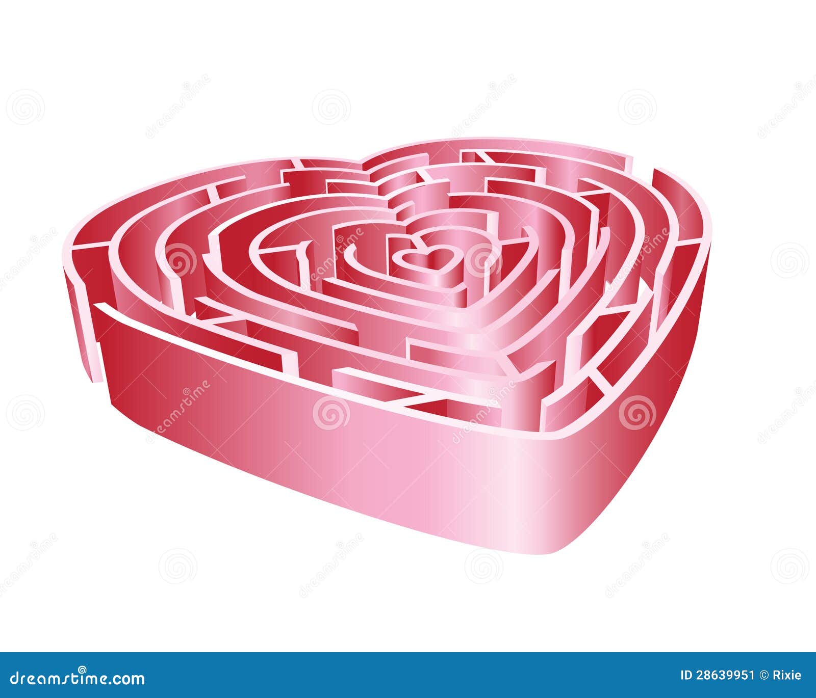 Heart Maze Vector