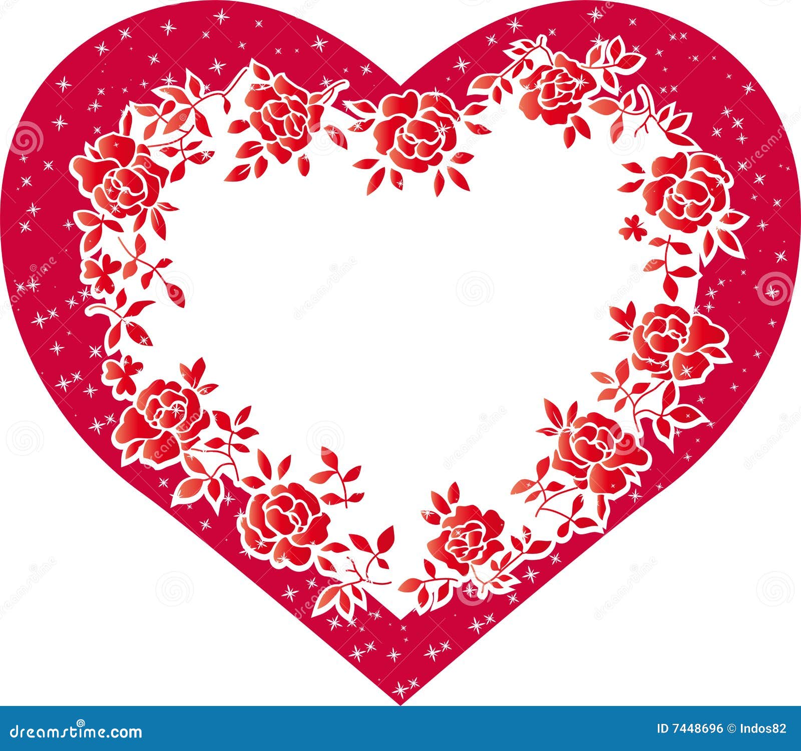 Heart stock vector. Illustration of vignette, decorative - 7448696