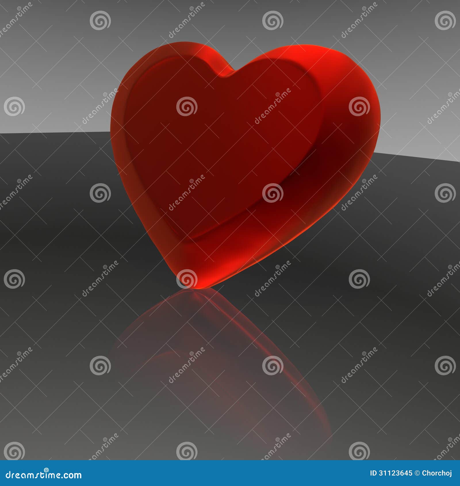 Heart Above the Inclined Mirror Stock Illustration - Illustration of ...