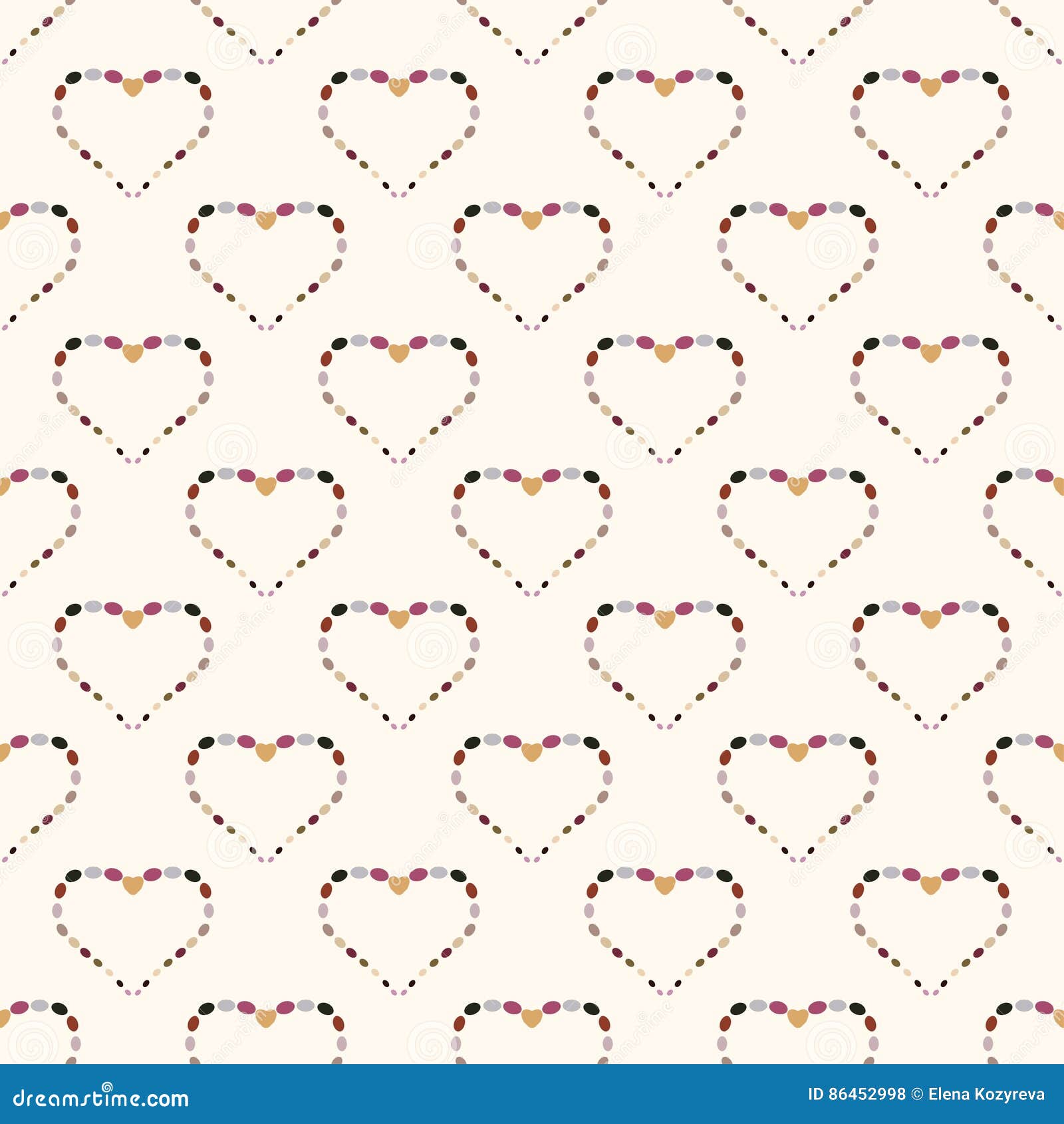 Heart Abstract Background Seamless Pattern. Stock Vector - Illustration ...