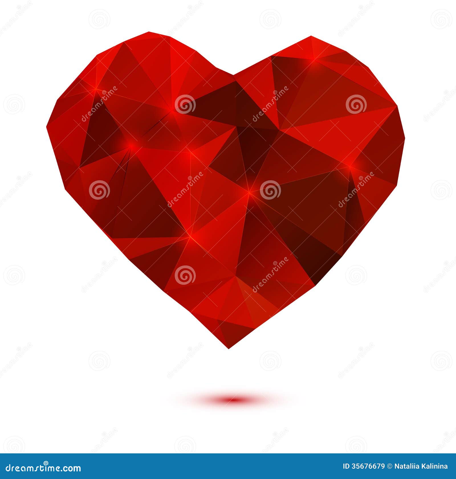 Heart Abstract Isolated on a White Backgrounds Stock Vector ...