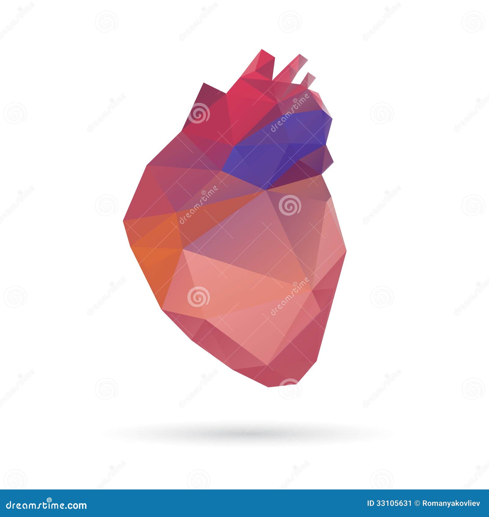 Heart Abstract Isolated on a White Backgrounds Stock Vector ...