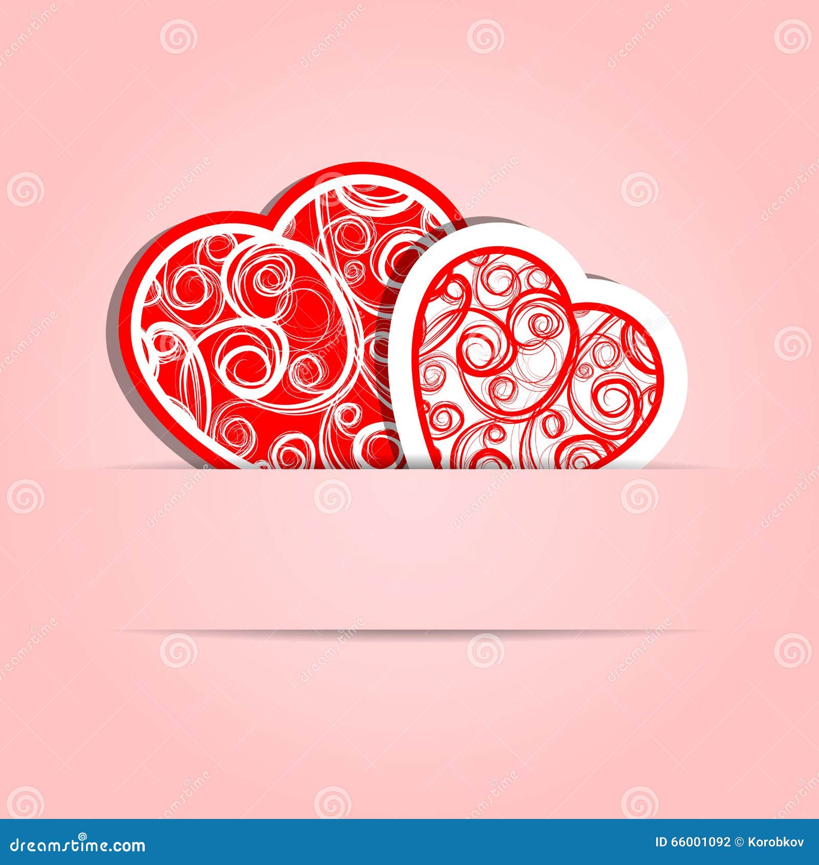 Heart with an Abstract Pattern and Shadows Stock Vector - Illustration ...