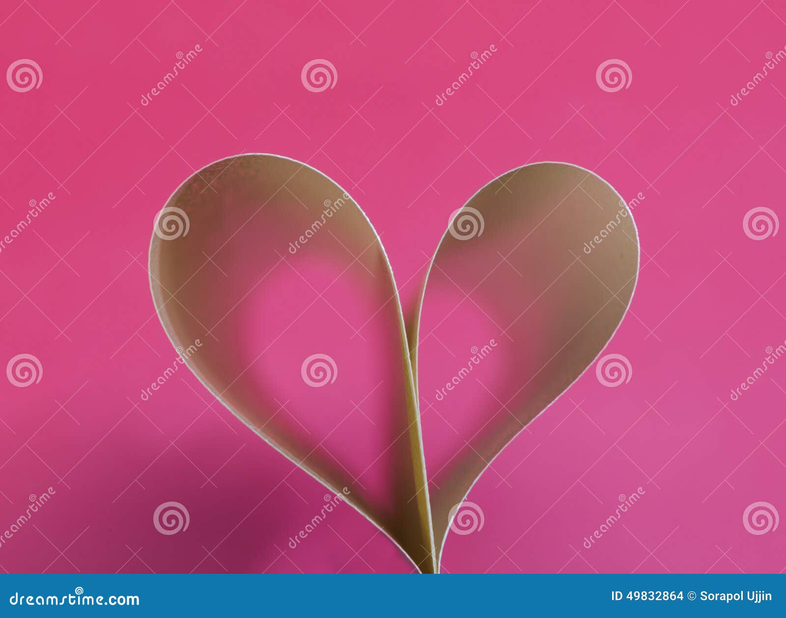 Heart on Abstract Pink Gradient Background Stock Photo - Image of ...