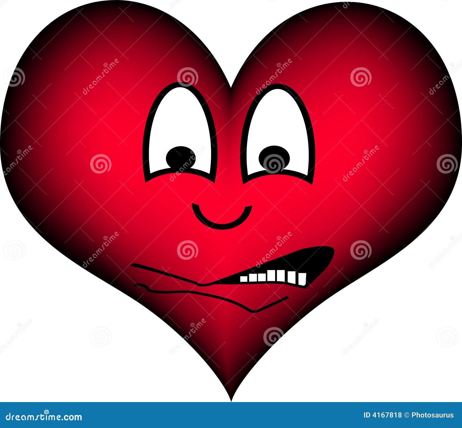 Heart afraid stock vector. Illustration of heartless, frustration - 4167818