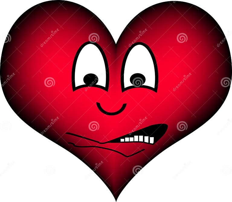 Heart afraid stock vector. Illustration of heartless, frustration - 4167818