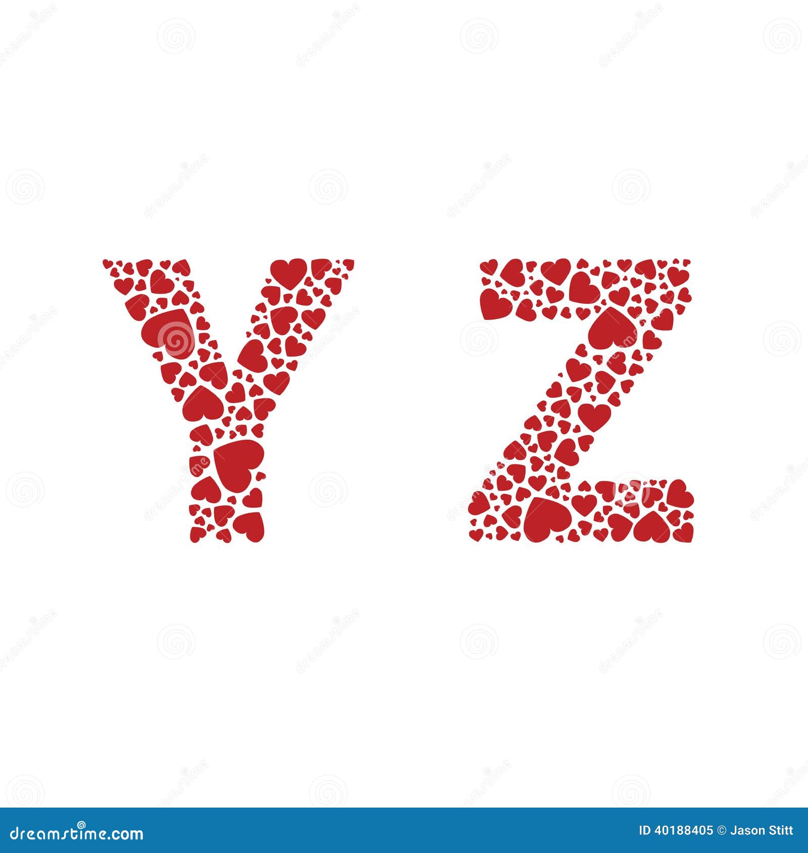 Heart Alphabet Font stock vector. Illustration of affection - 40188405