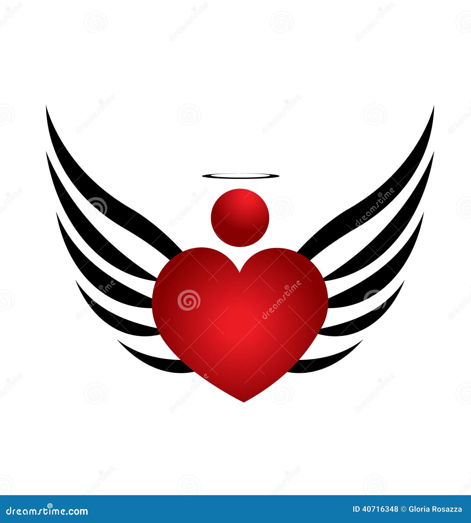 Heart angel design stock vector. Illustration of angel - 40716348